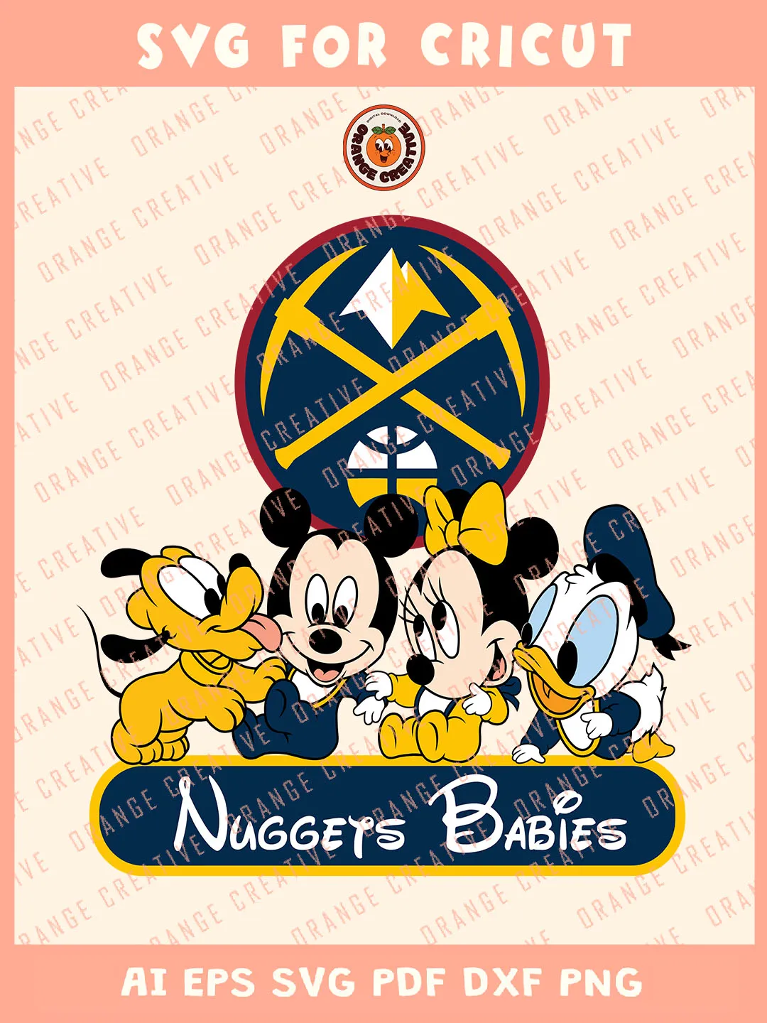 NBA Nuggets Babies Svg Files, NBA Team x Mickey Svg Designs, NBA Denver ...