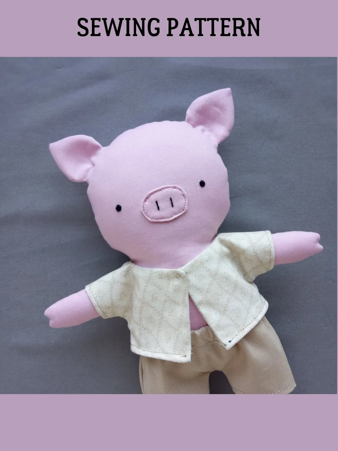 Pig Doll Easy Sewing Pattern PDF