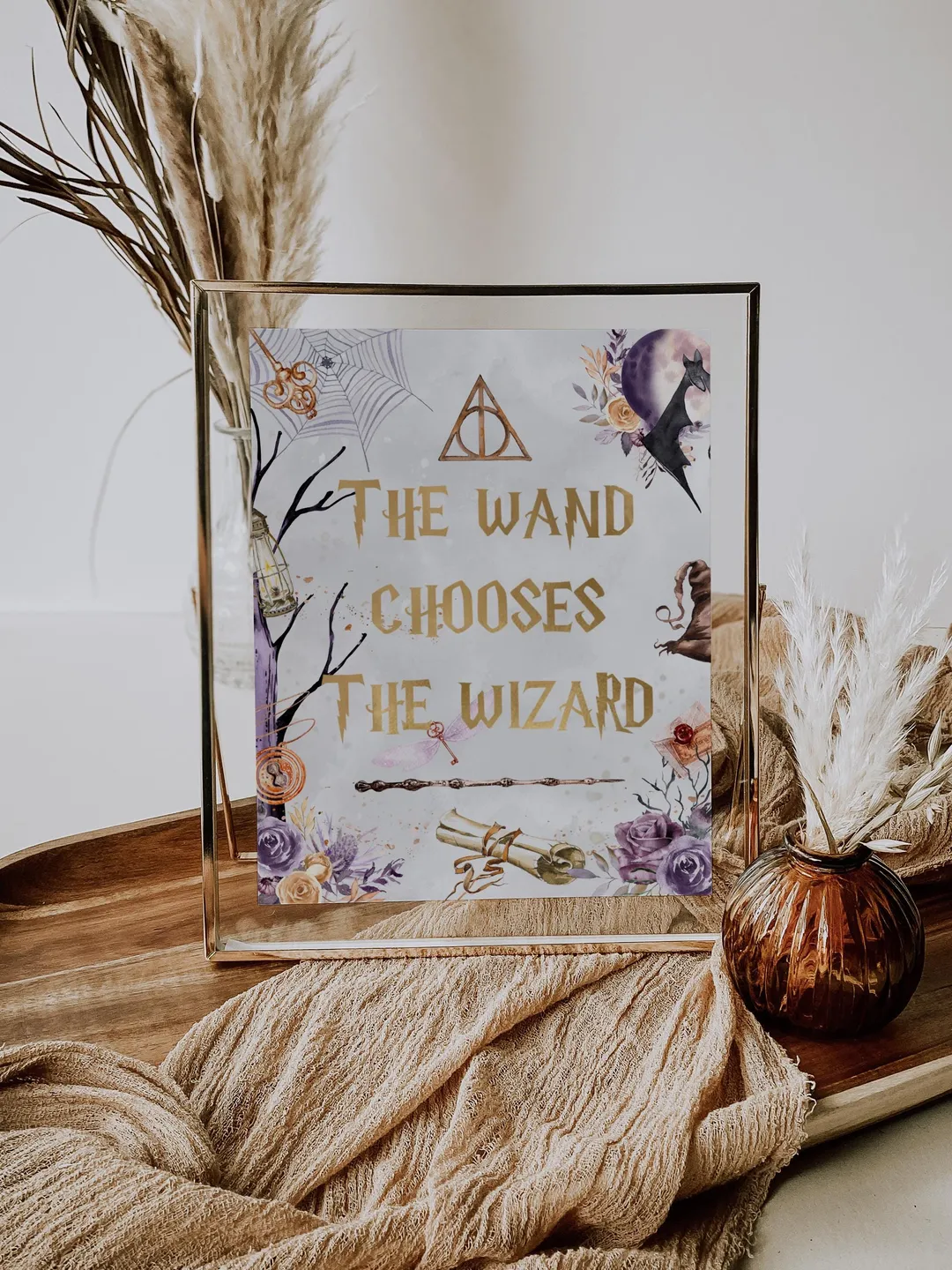 The Wand Chooses the Wizard sign; Wizard Baby Shower; Magic School Baby ...