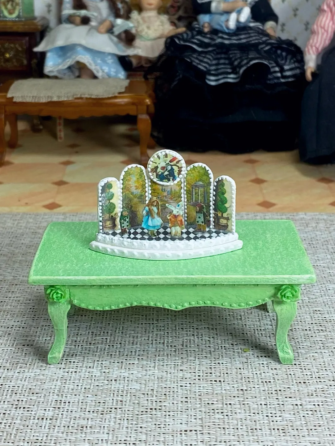 Miniature theater based on the fairy tale "Alice". Dollhouse miniature ...