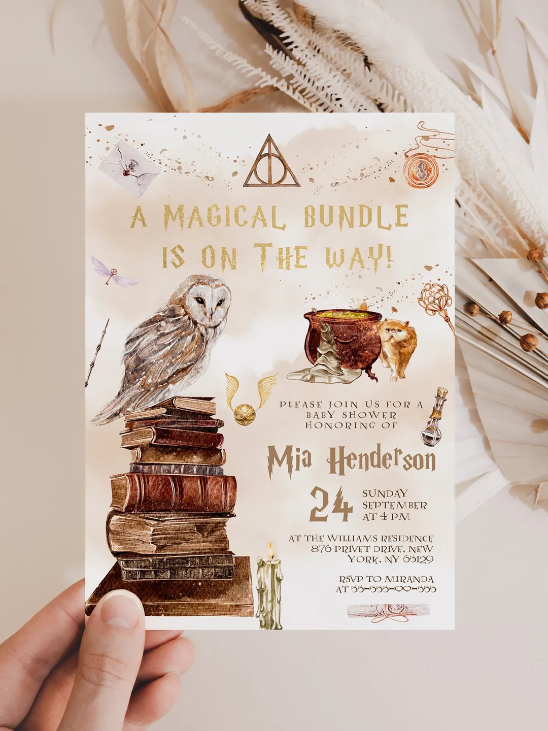 DIY Wizarding World Baby Shower iNVITATION; Magic School Baby Shower ...