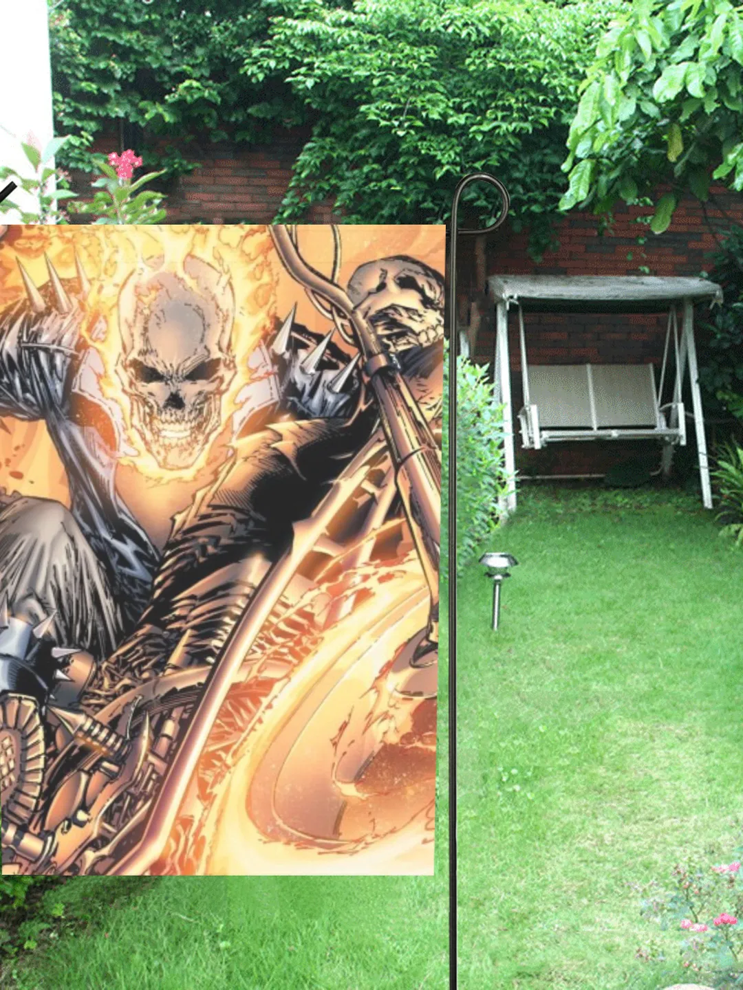 Ghost Rider Garden Flag