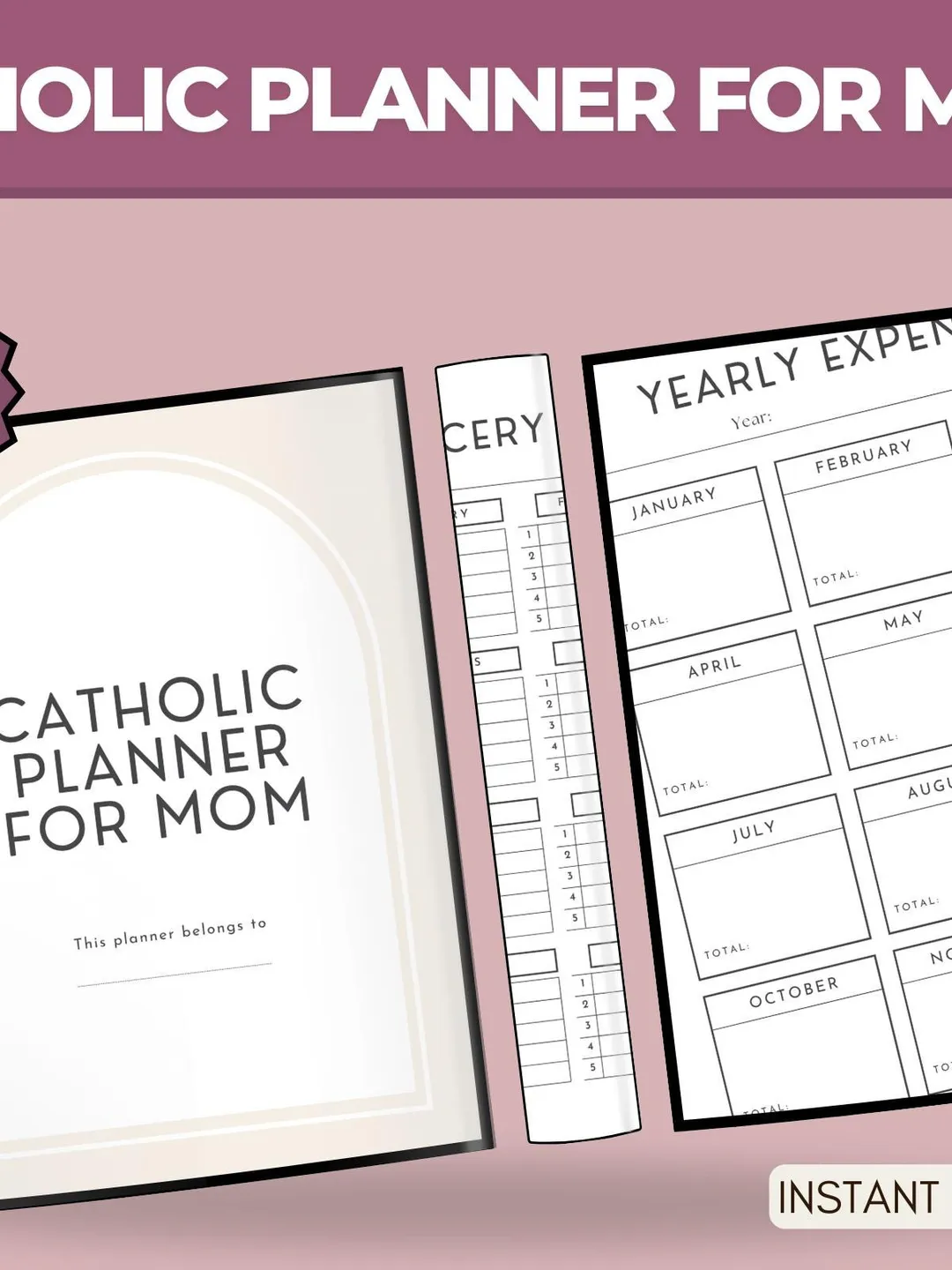 Catholic Mom Planner: Faith-Based Digital Organizer with Feast Days ...