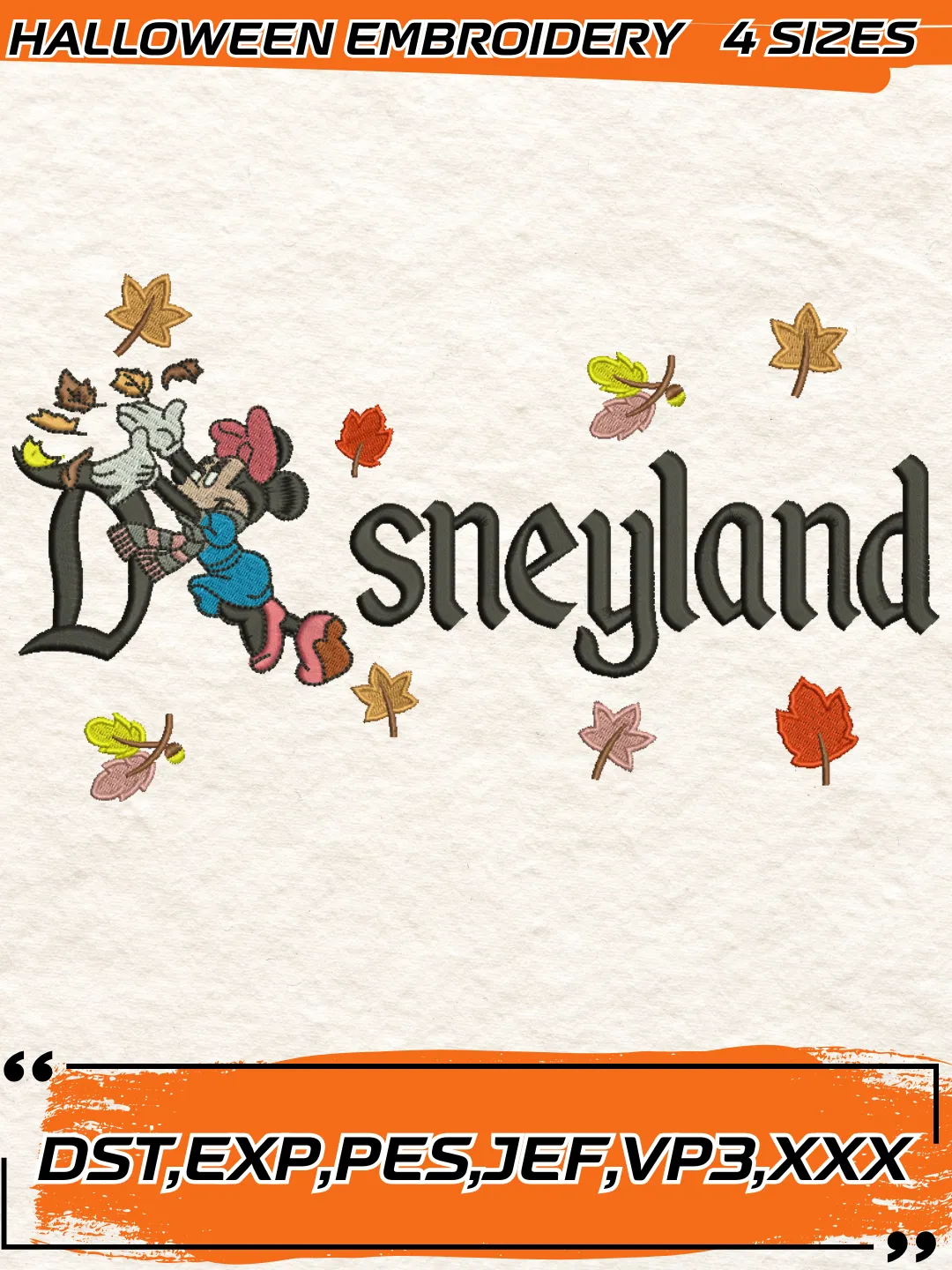Disneyland Minnie Mouse Fall Embroidery Design,Disney Halloween ...