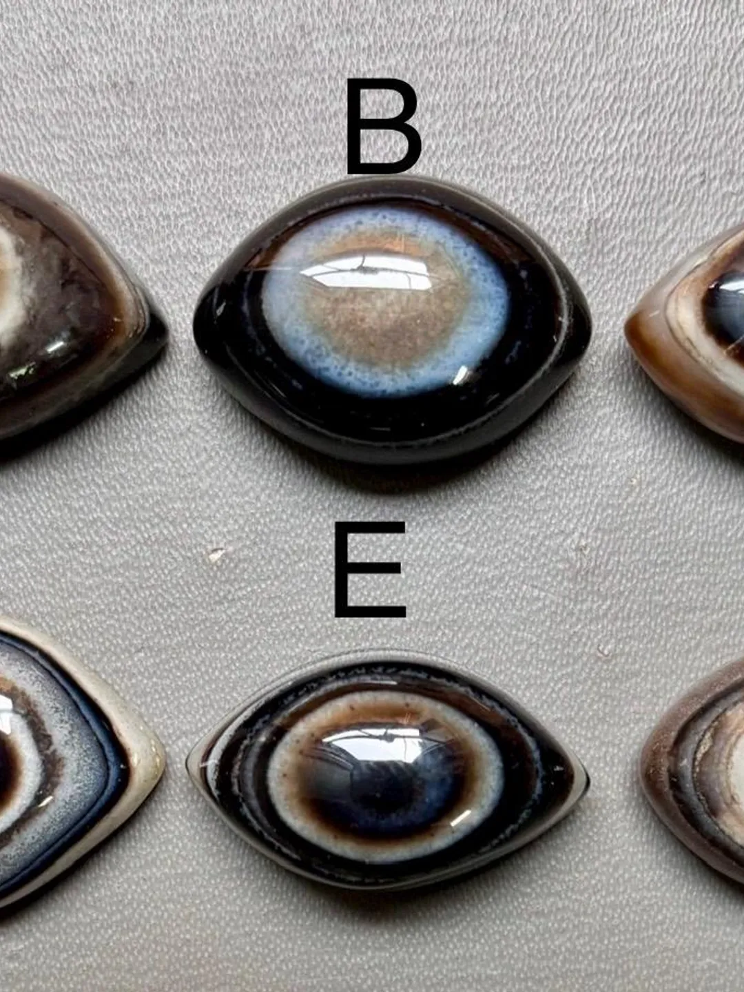 Natural ,Black Banded Agate, Eyes ,Semi Precious ,Gemstone, Handmade,