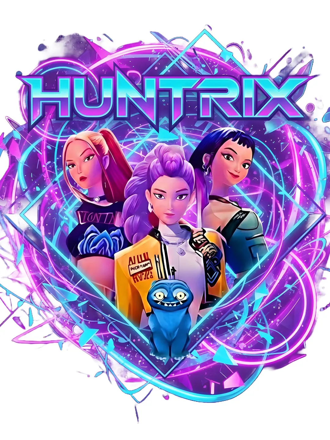Kpop Demon Hunters SVG PNG, Huntrix Logo Layered Clipart