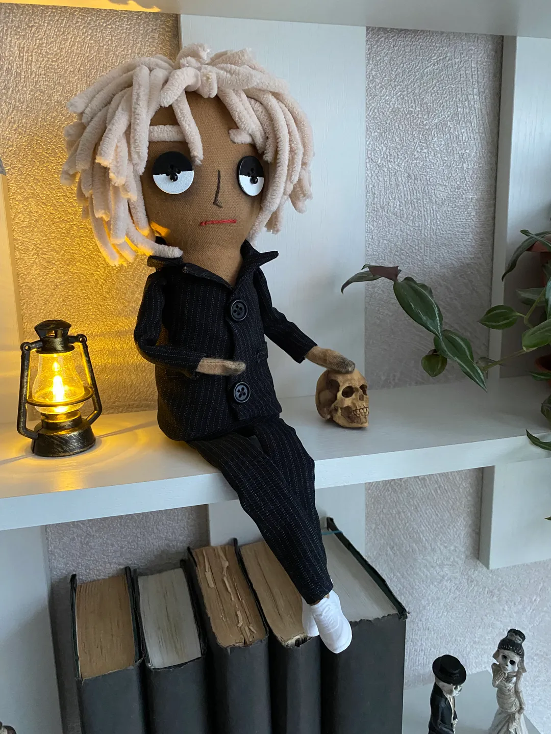 Strange Art Doll, Oddity Boy, Handmade Cloth doll, Gothic Shelf Decor ...