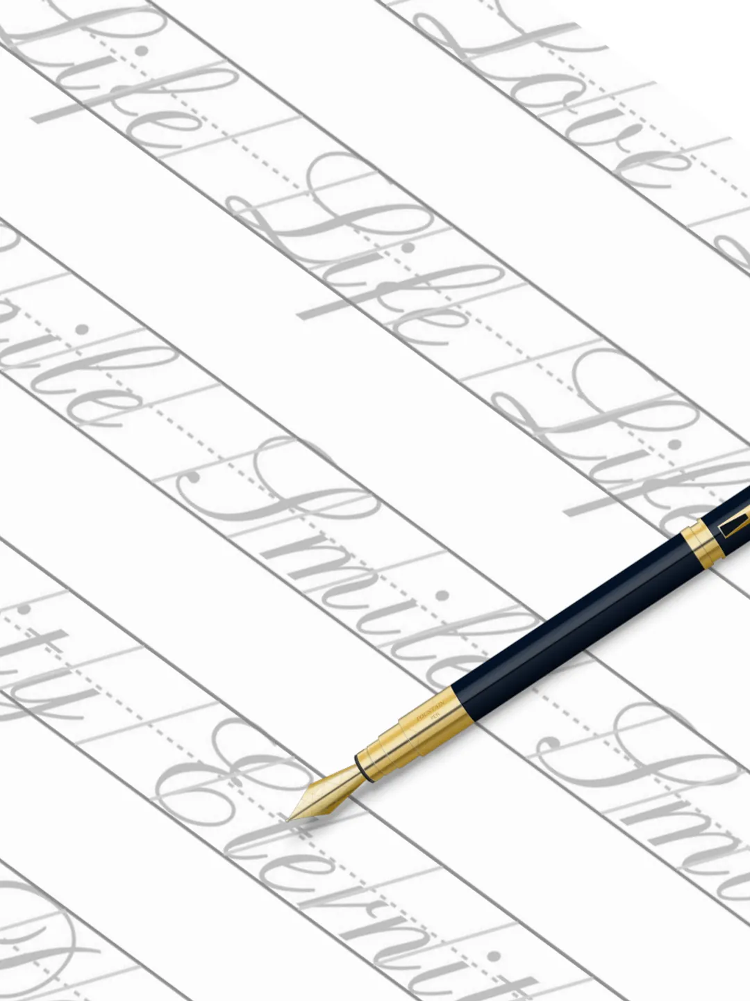 Calligraphy Worksheets, modern calligraphy, handlettering practice