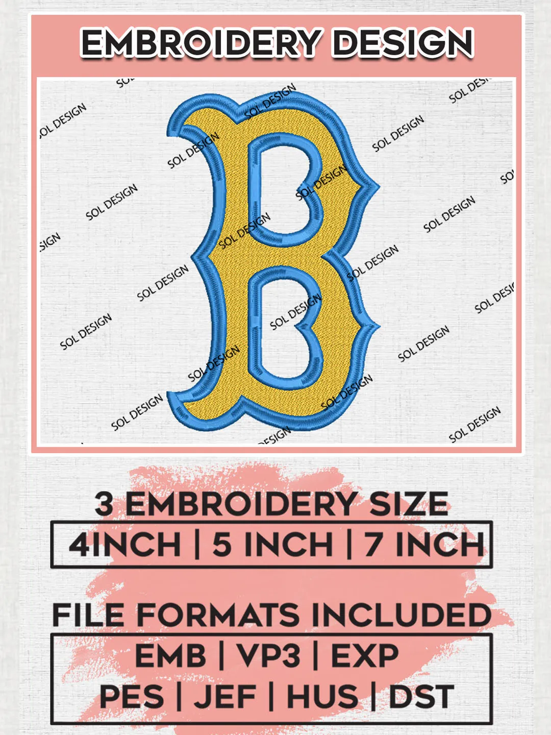 NCAA UCLA Bruins College Football Team Letter Logo Embroidery Design ...