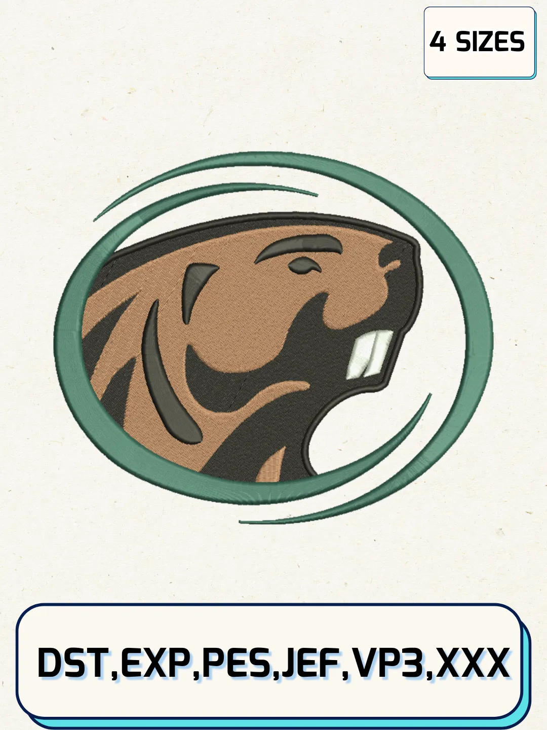 Bemidji State Beavers Logos Embroidery Design Files, NCAA Logos ...