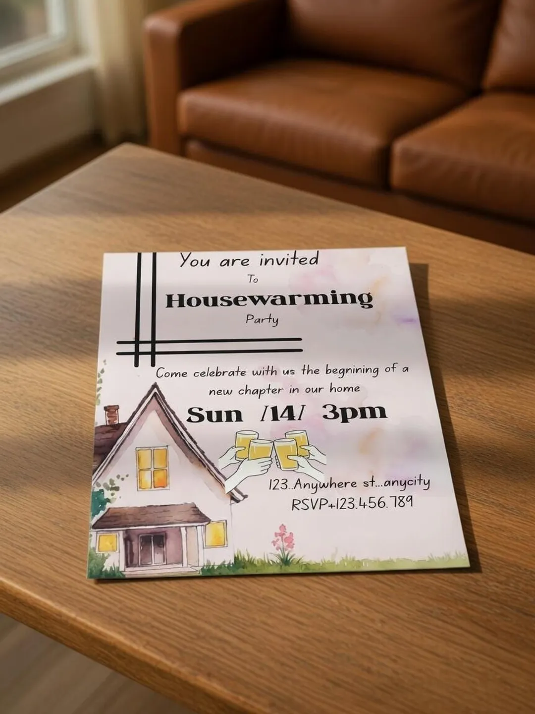 Editable Housewarming Invitation, Housewarming Party Invite, Modern ...