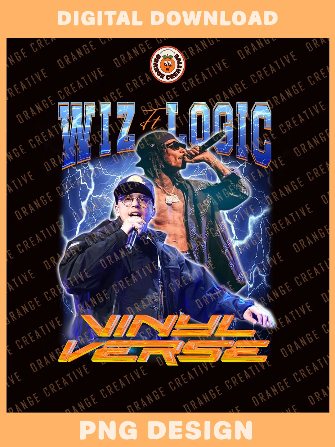 Retro Wiz Logic Vinyl Verse Bootleg T-shirt PNG, 90s Bootleg Template ...