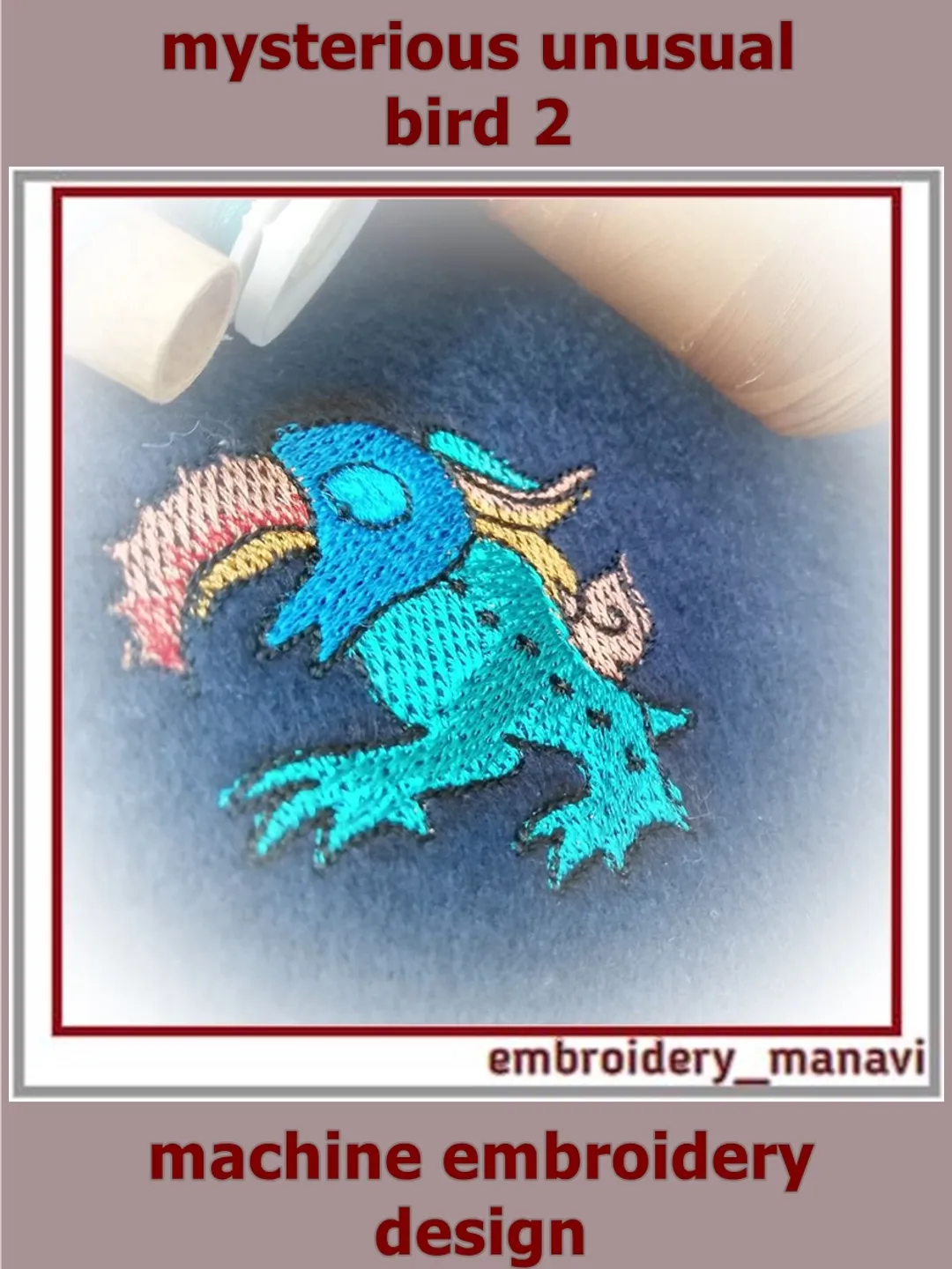 Machine embroidery design Unusual artichoke flower