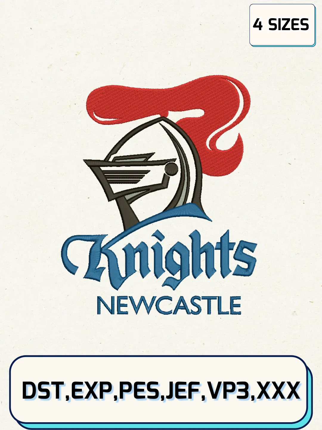 New Newcastle Knights Logos Embroidery Design Files, NRL Logos ...