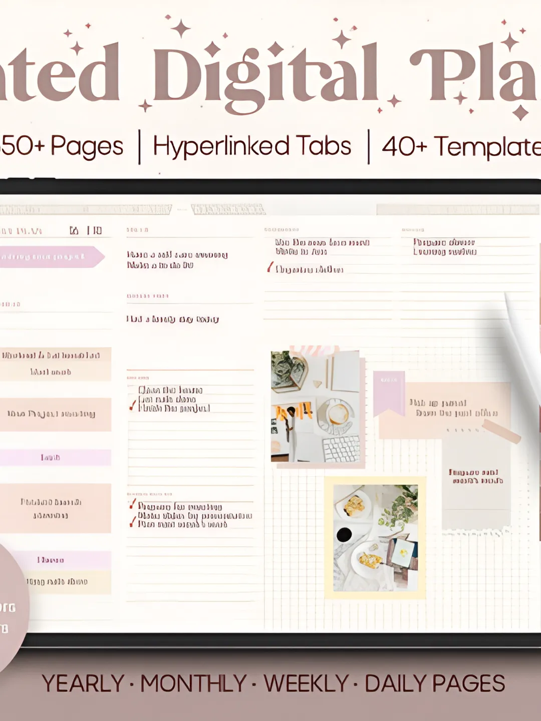 Neutral Undated Yearly Digital Planner