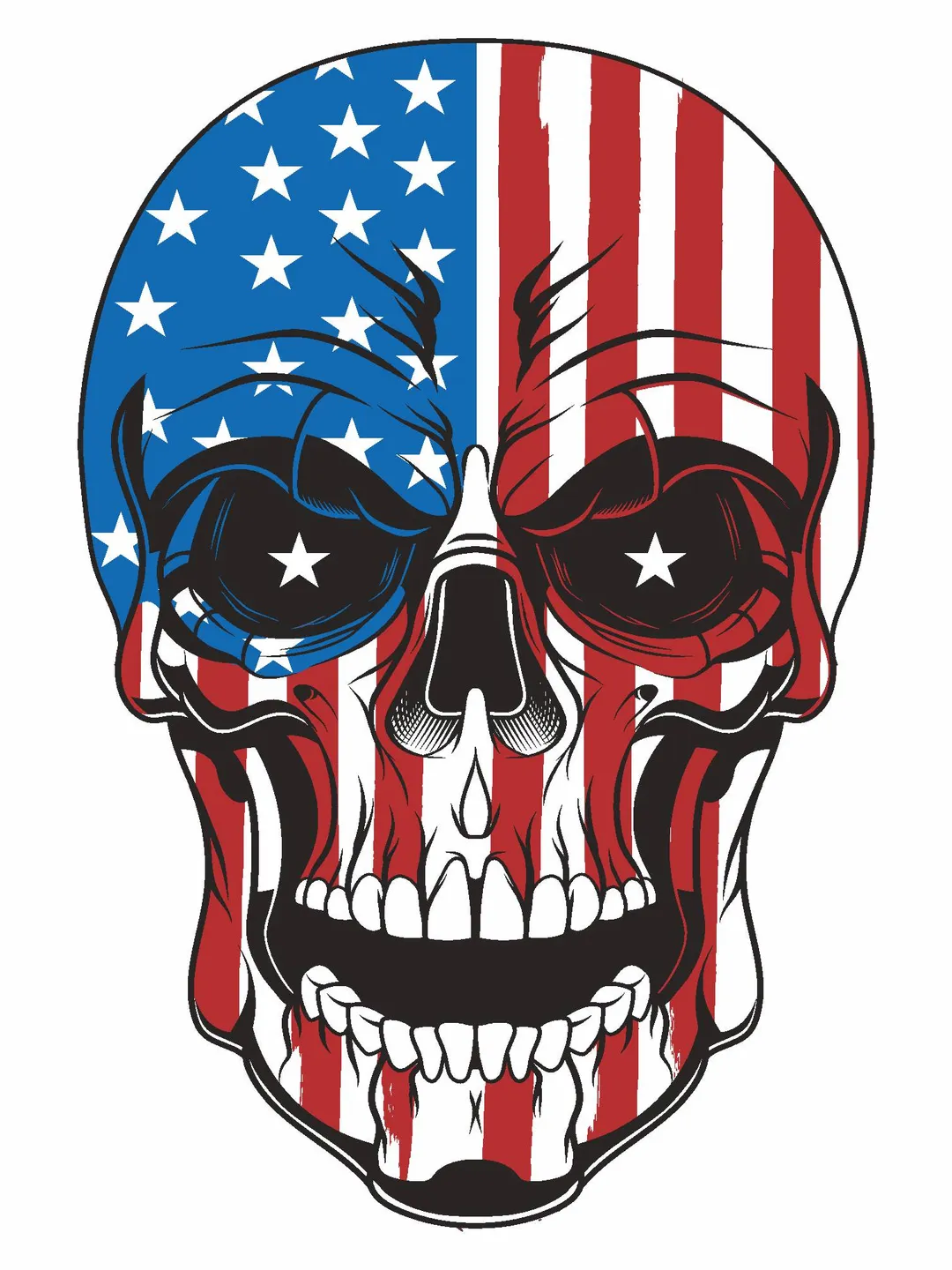USA Skull Svg, USA Flag Svg, Skull Svg, Patriotic Svg, Patriotic Skull ...