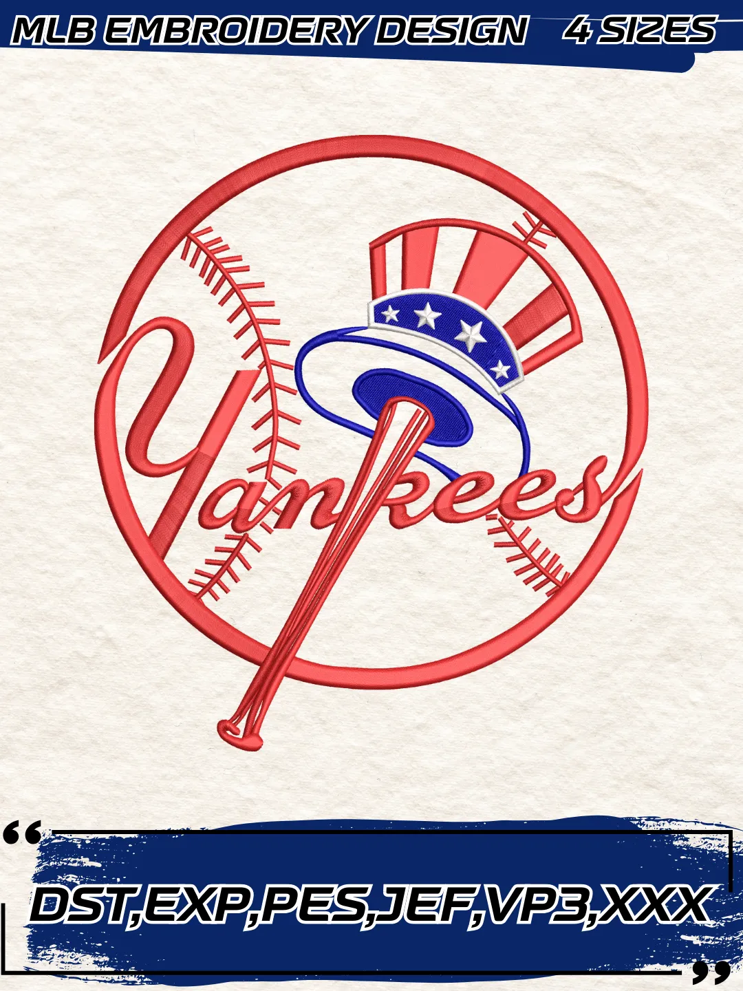 New York Yankees Primary Logo Embroidery Design,MLB Embroidery Design ...