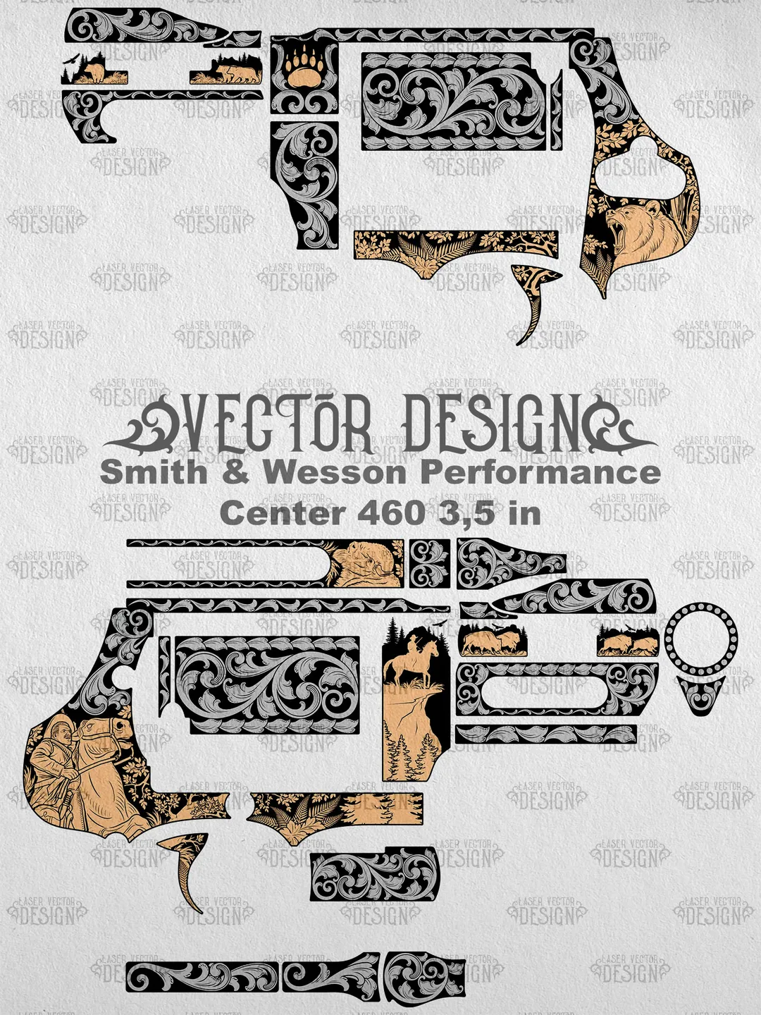 VECTOR DESIGN Smith & Wesson Performance Center 460 3,5 in Scrollwork