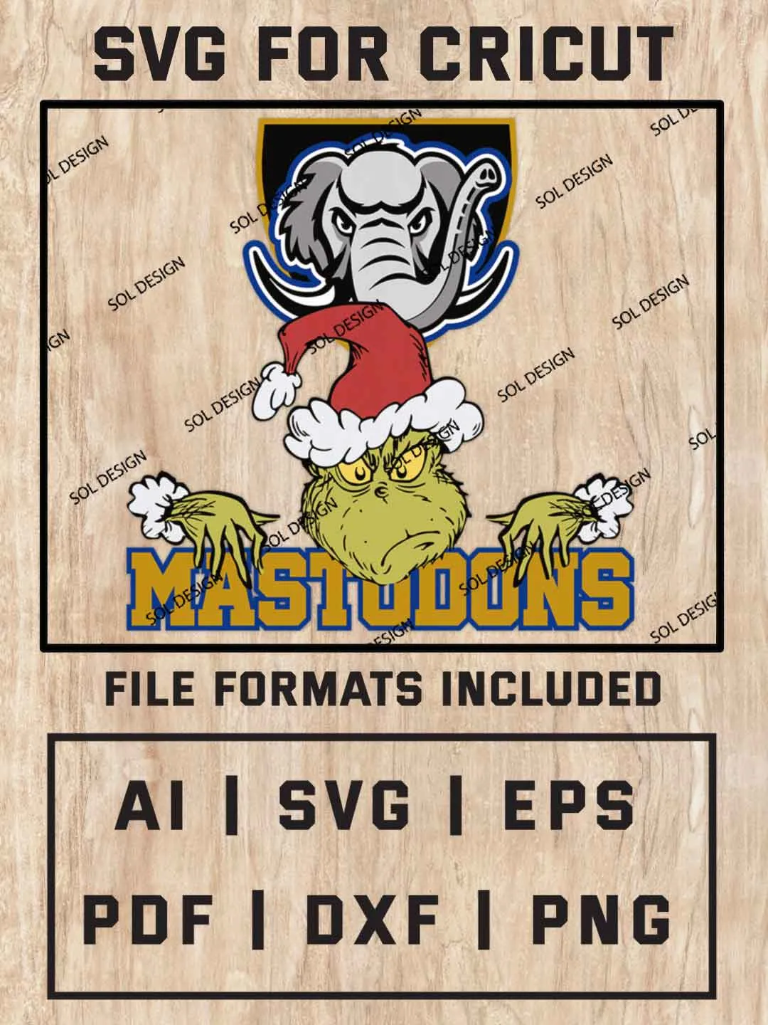 Grinch Purdue Fort Wayne Mastodons SVG, NCAA College Team SVG Design ...