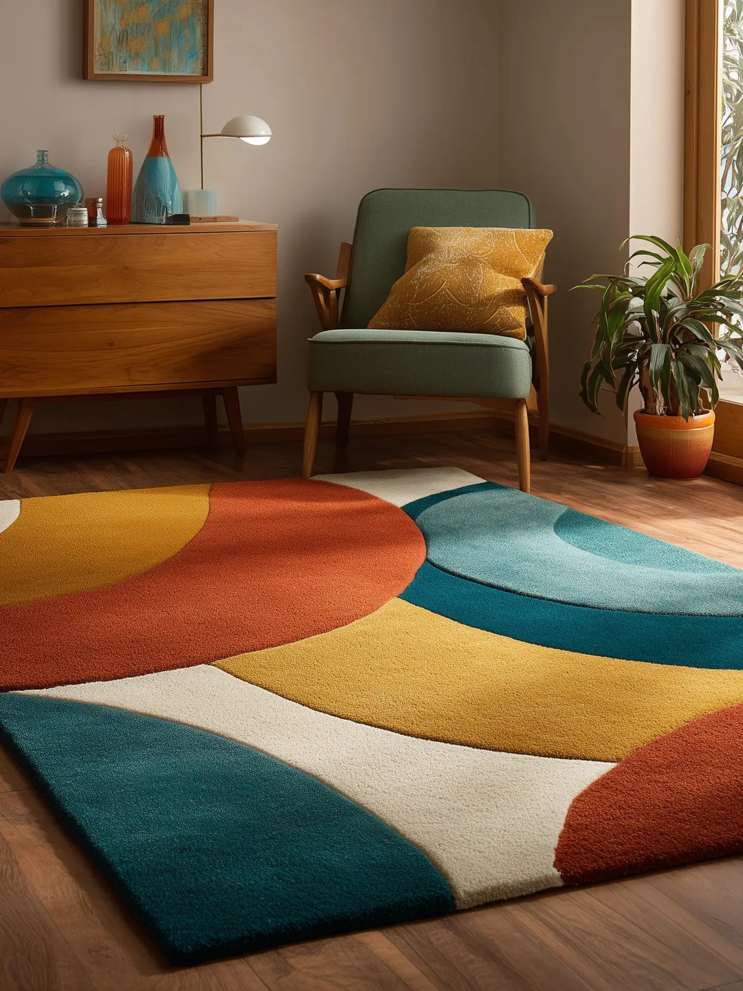 Fabelhafte Mid Century Teppich Ebenbild