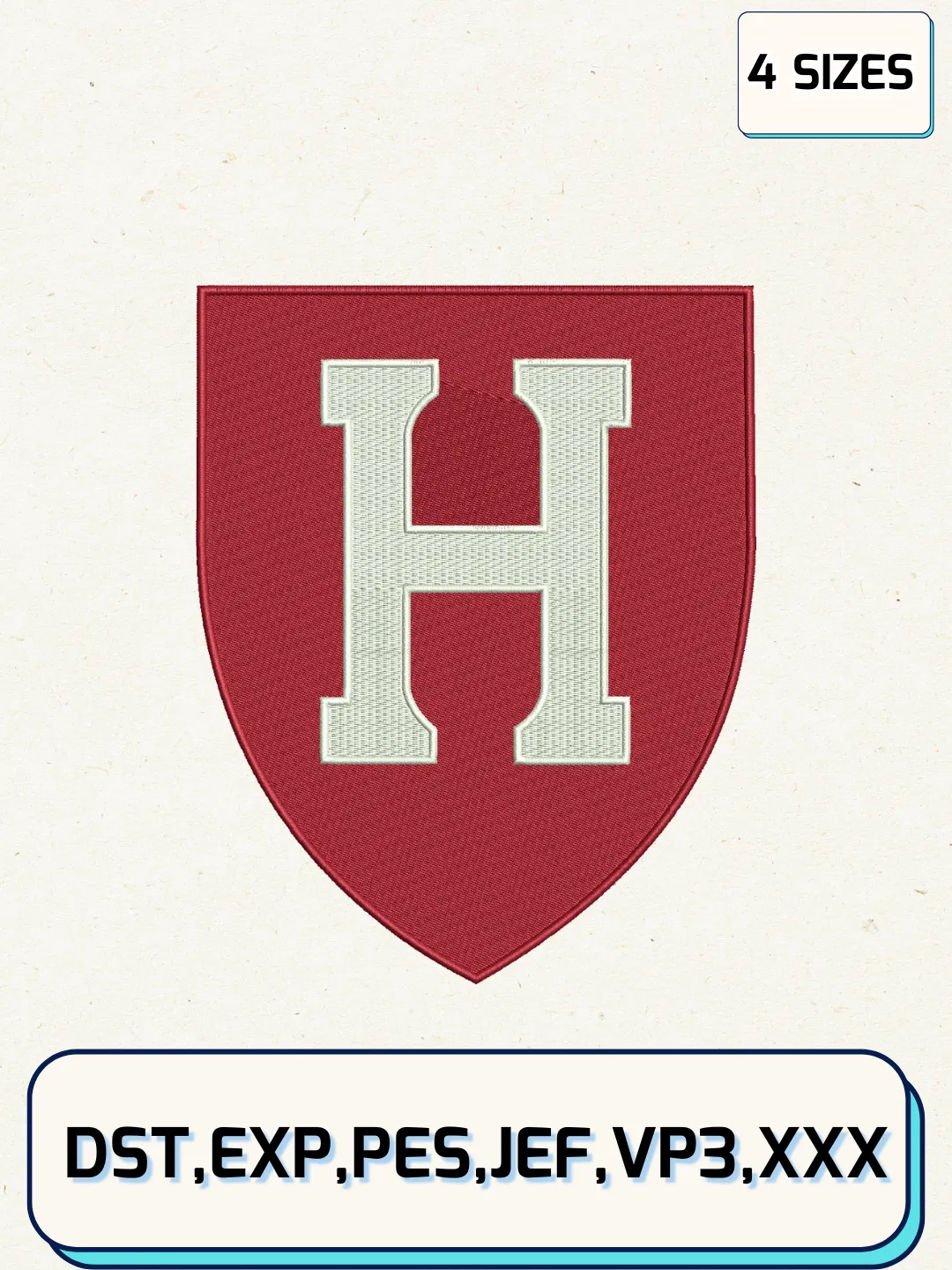 Harvard Crimson Logos Embroidery Design Files, NCAA Logos Embroidery ...