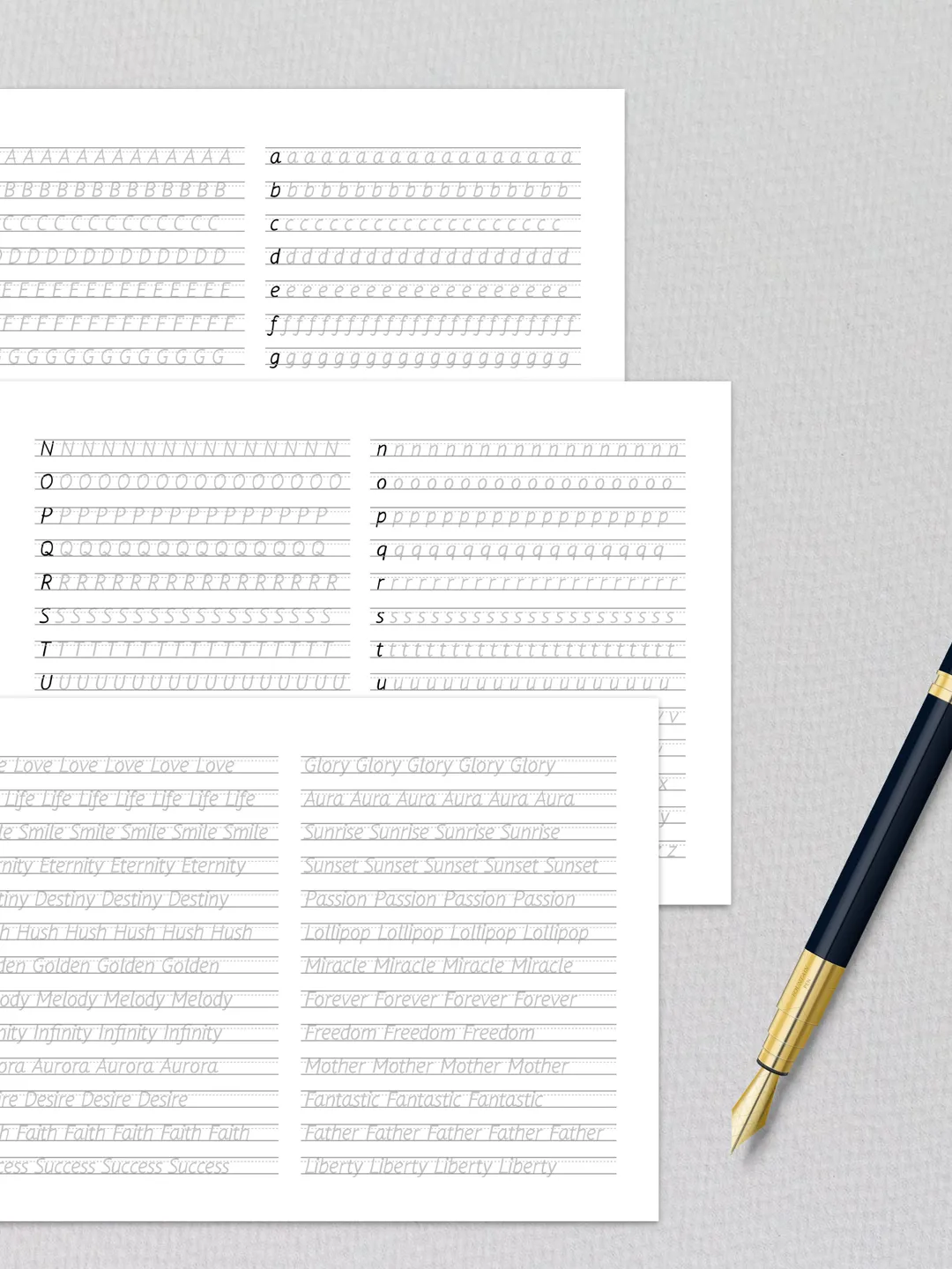 Printable Gothic Letters Worksheets • Gothic Calligraphy Practice ...