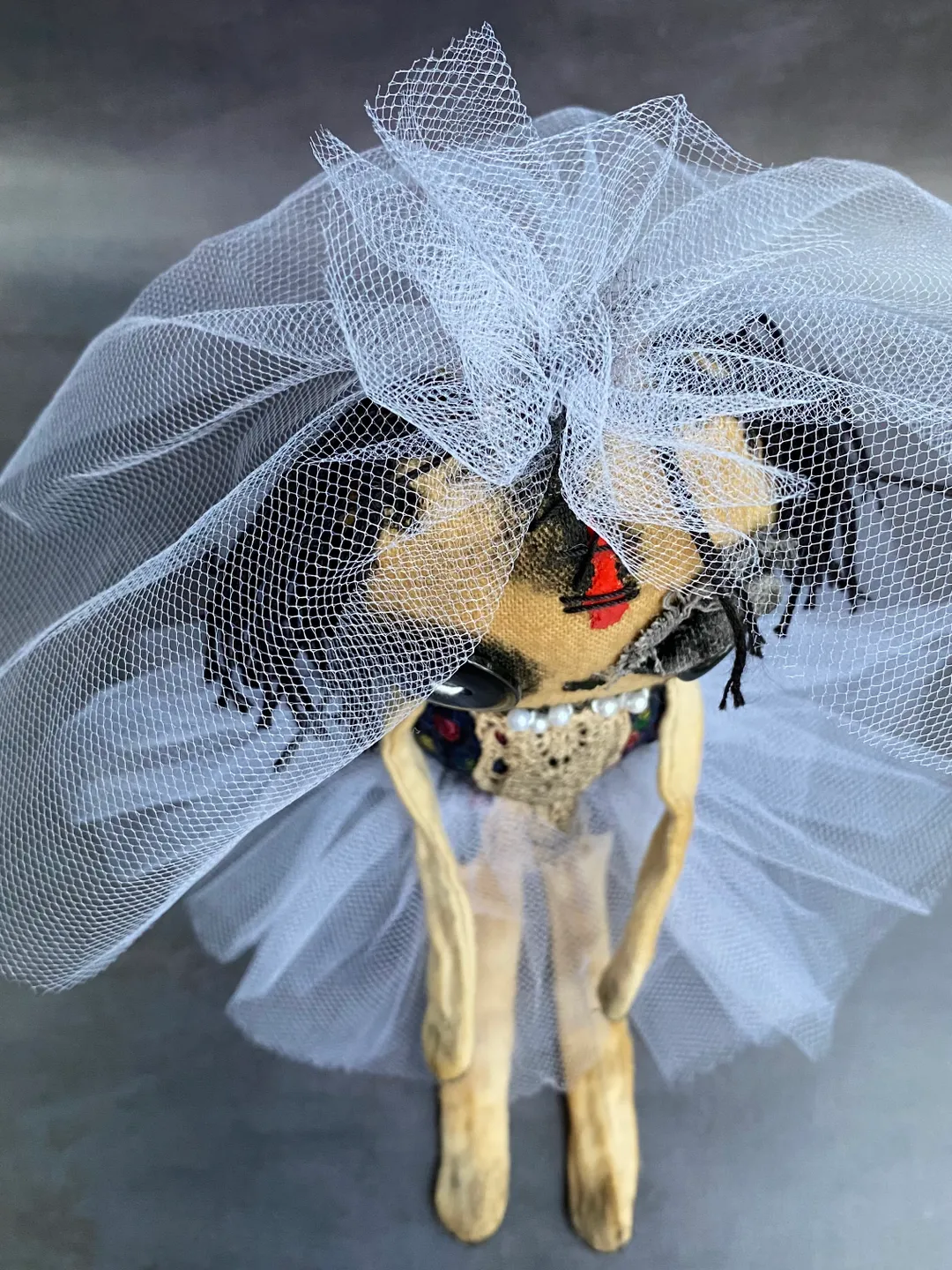 Creepy gothic bride doll . Horror Primitive doll , Creepy Cute doll ...