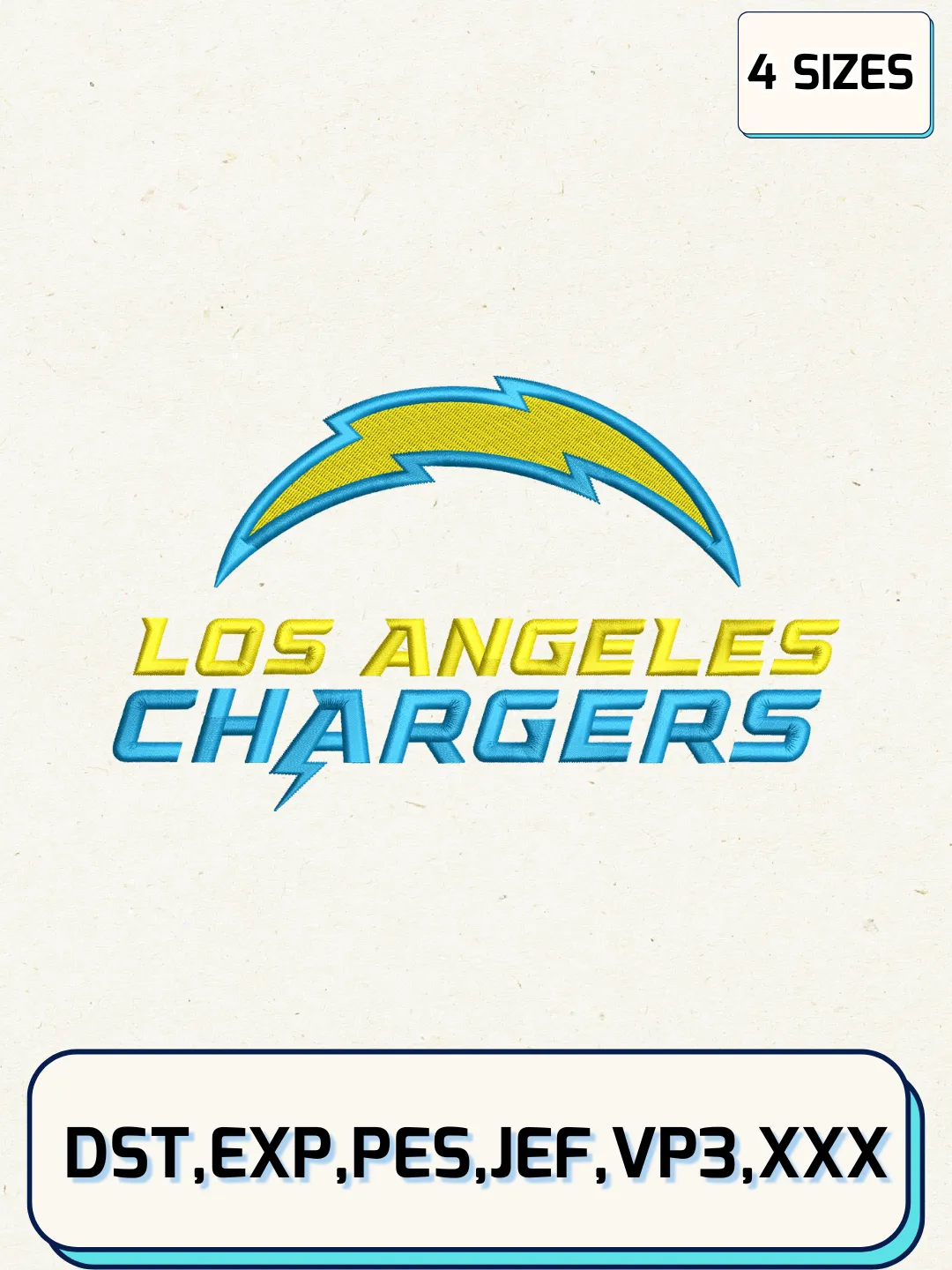 NFL Los Angeles Chargers Circle Logo Embroidery Designs, NFL Chargers ...