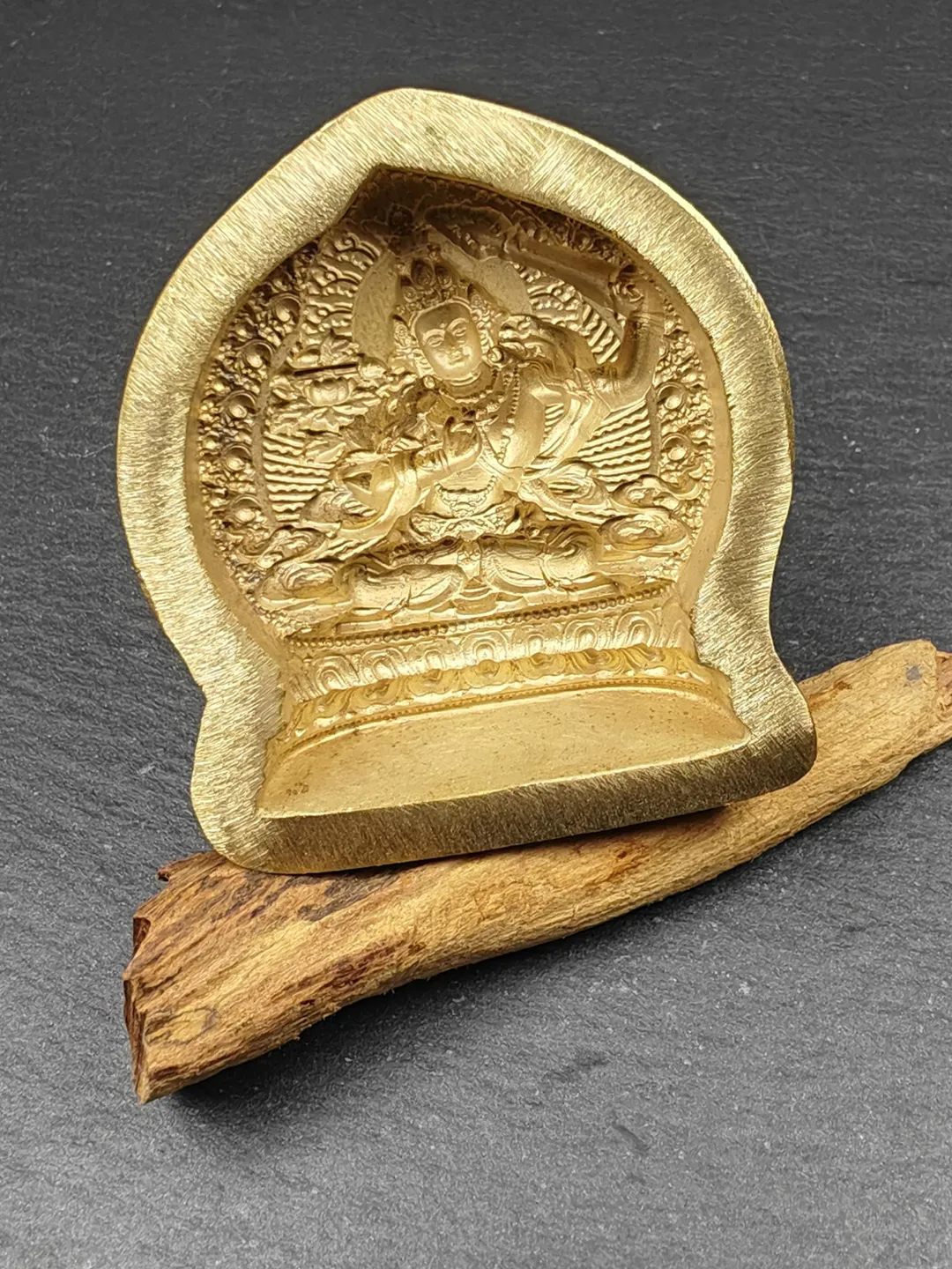 Yellow Manjusri Tsa Tsa Mold - 4.5cm Height: Tibetan Buddha Statue ...
