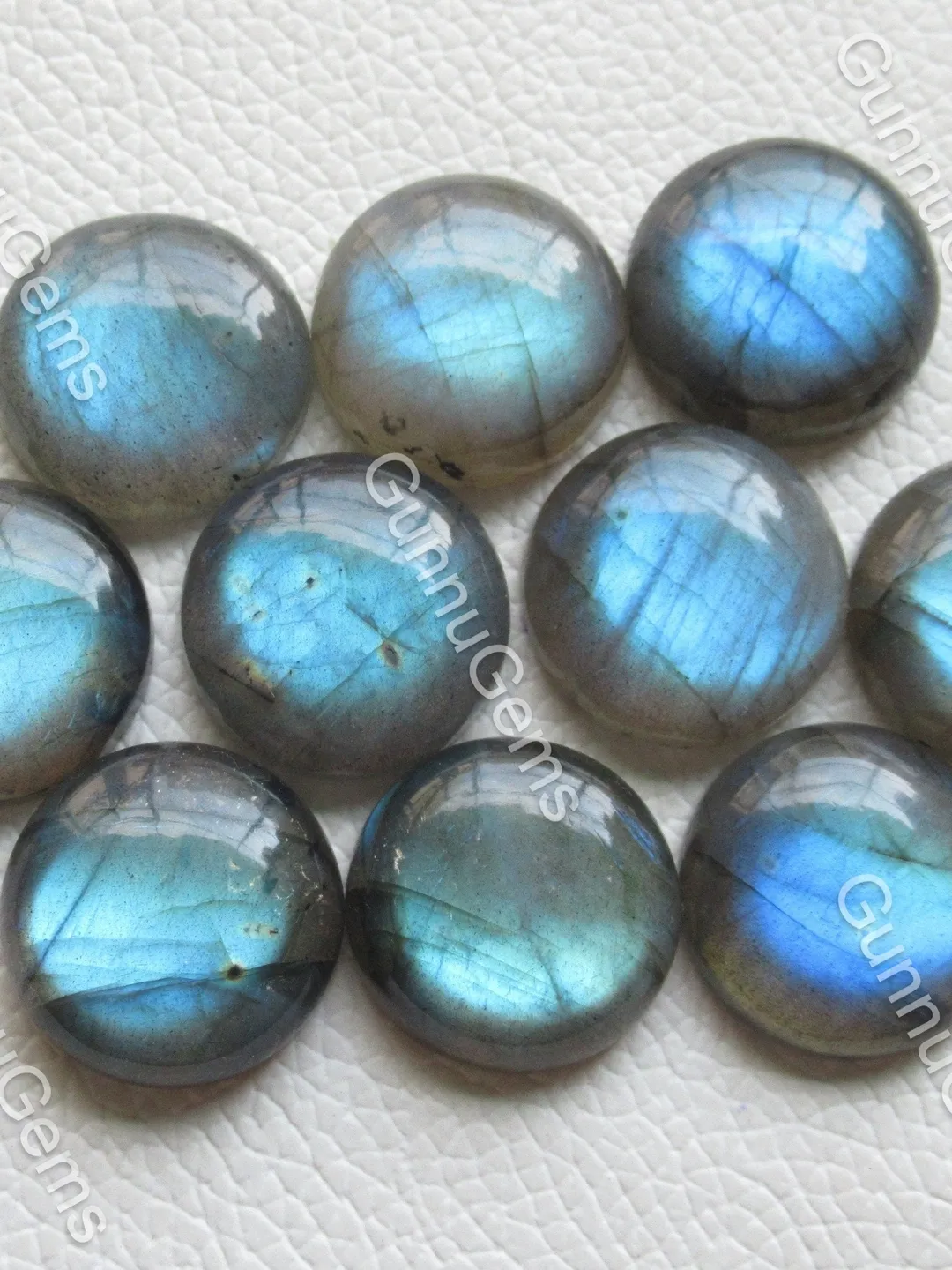 Blue Flash Labradorite Cabochon: Flat Back Gemstone Pendant Stone