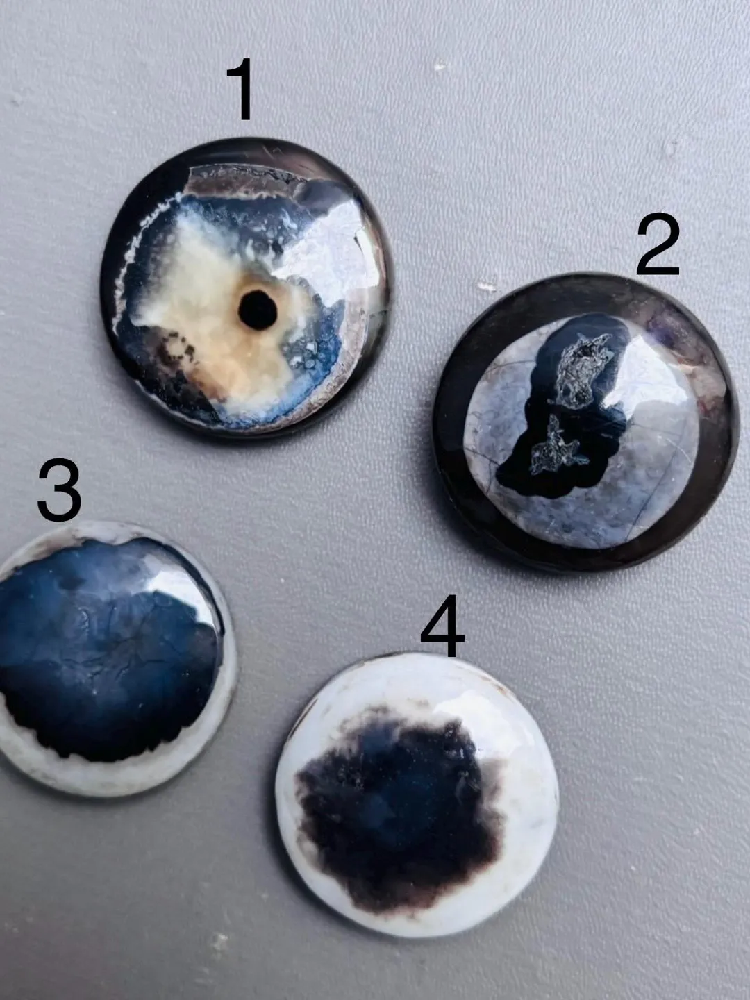 Handmade Black Banded Agate Eye Cabochon: Natural Gemstone Jewellery