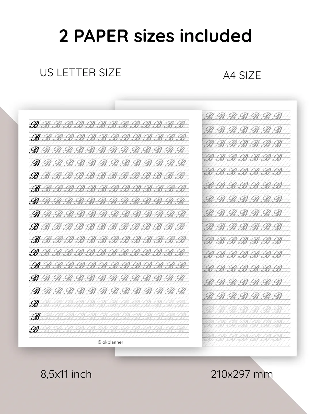 Calligraphy Uppercase Handwriting Worksheets: Traceable Practice for ...