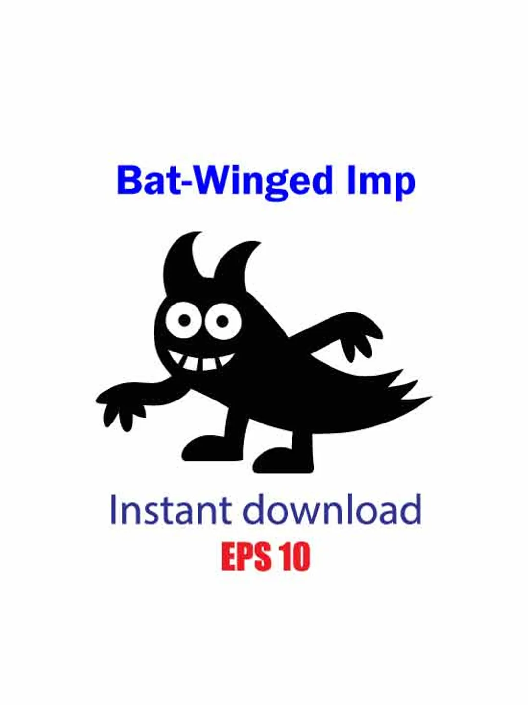 Bat-Winged Imp / Flying Gargoyle / AI Asset / EPS 10 / Vector File ...
