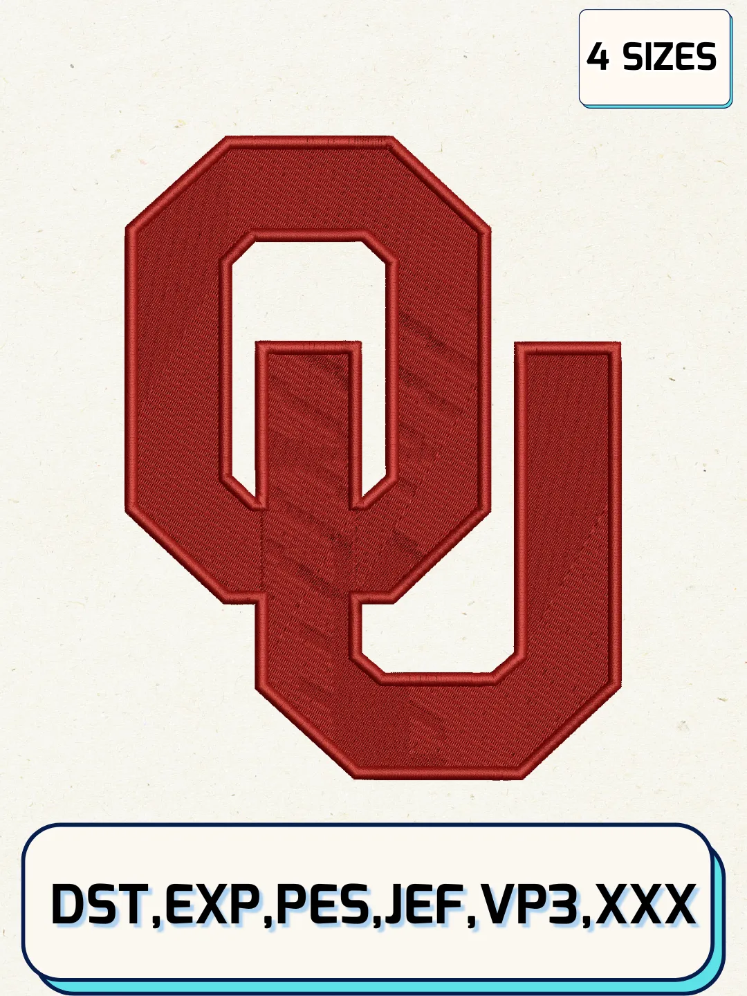 Oklahoma Sooners Logos Embroidery Design Files, NCAA Logos Embroidery ...