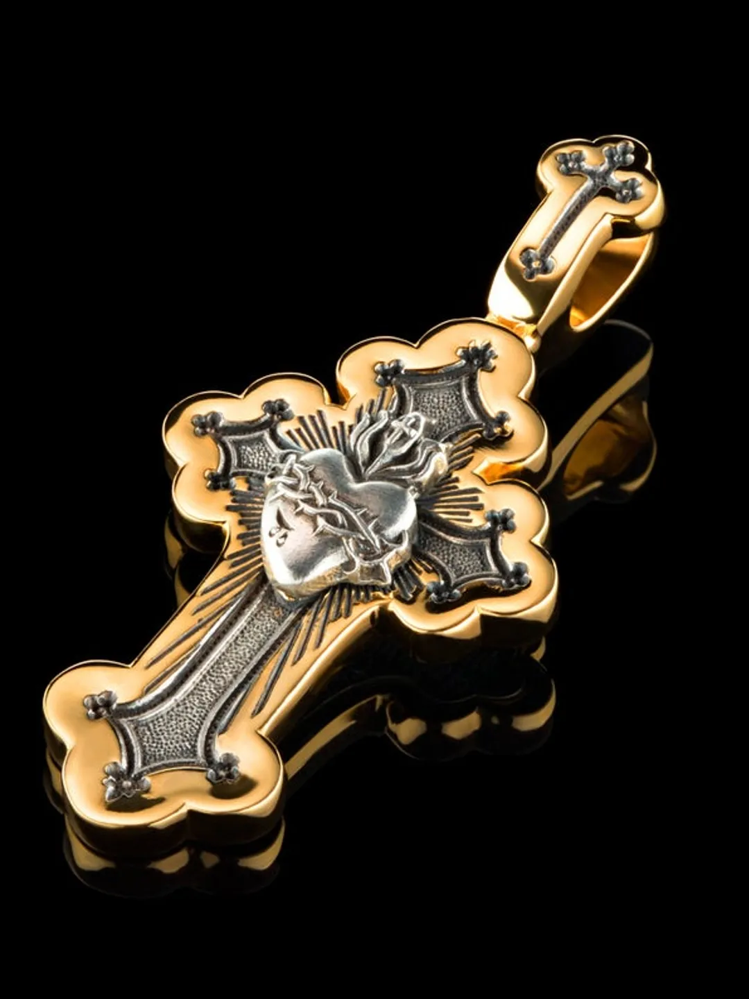 Cross with heart