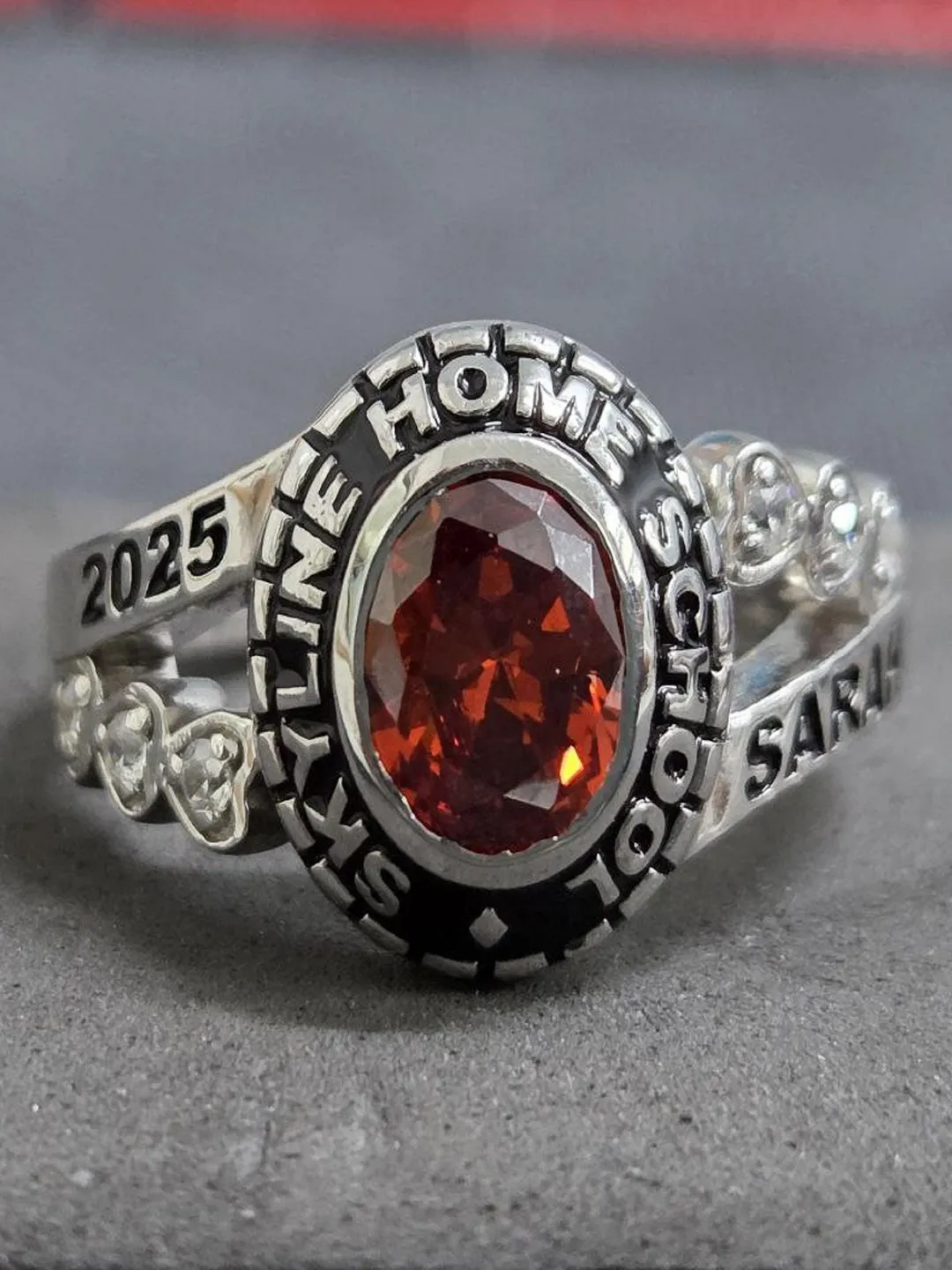 Women’s High School Class Ring | Class Of 2025 | 925 Sterling Silver ...