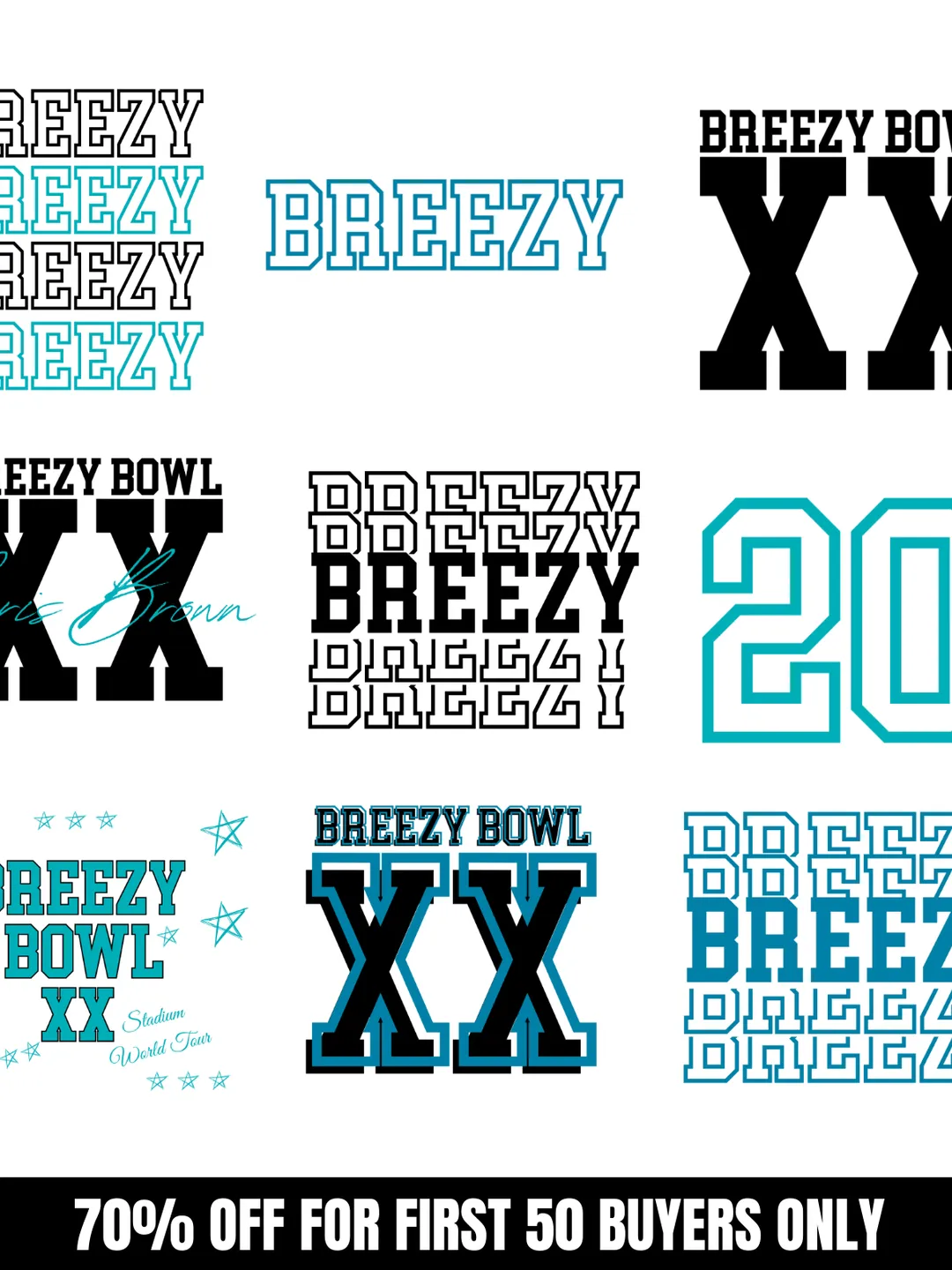 Chris Brown Breezy Bowl PNG Bundle: Signature T-Shirt Designs (Digital ...