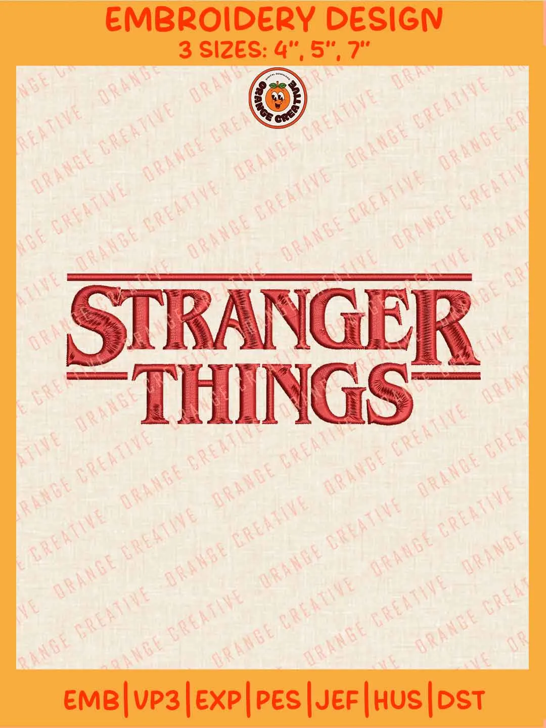 Stranger Things Characters Logo Embroidery Files, Stranger Things ...