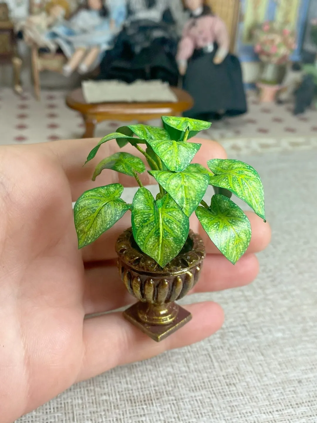 Flower in a flowerpot for a dollhouse. 1:12. handmade. dollhouse ...