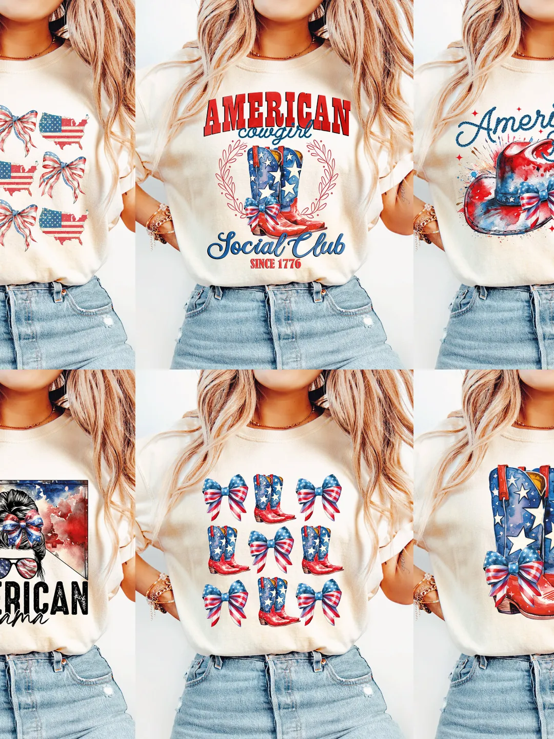 Western Cowgirl png bundle, 4th of july american cowgirl club girly ...