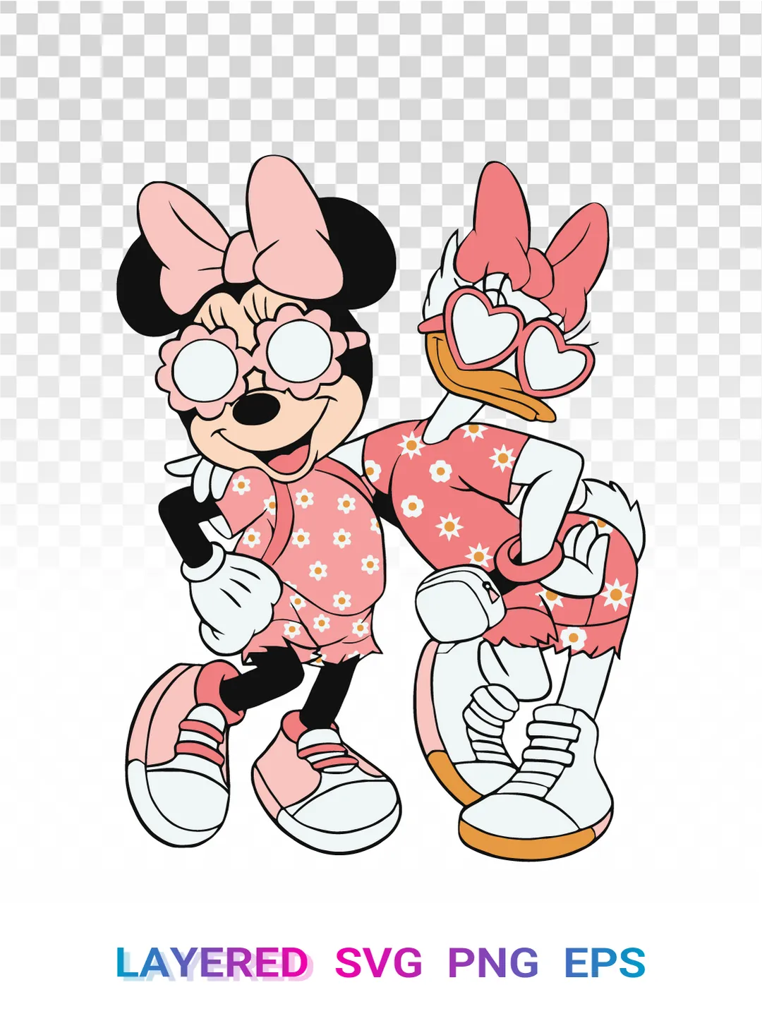 Vibrant Minnie Mouse and Daisy Duck SVG for the Ultimate Disney Girls ...