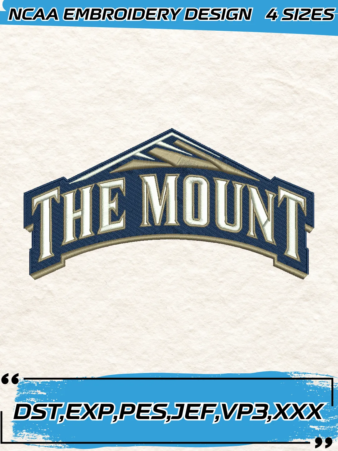 Mount St. Marys Mountaineers Logos Embroidery Design Files, NCAA Logos ...