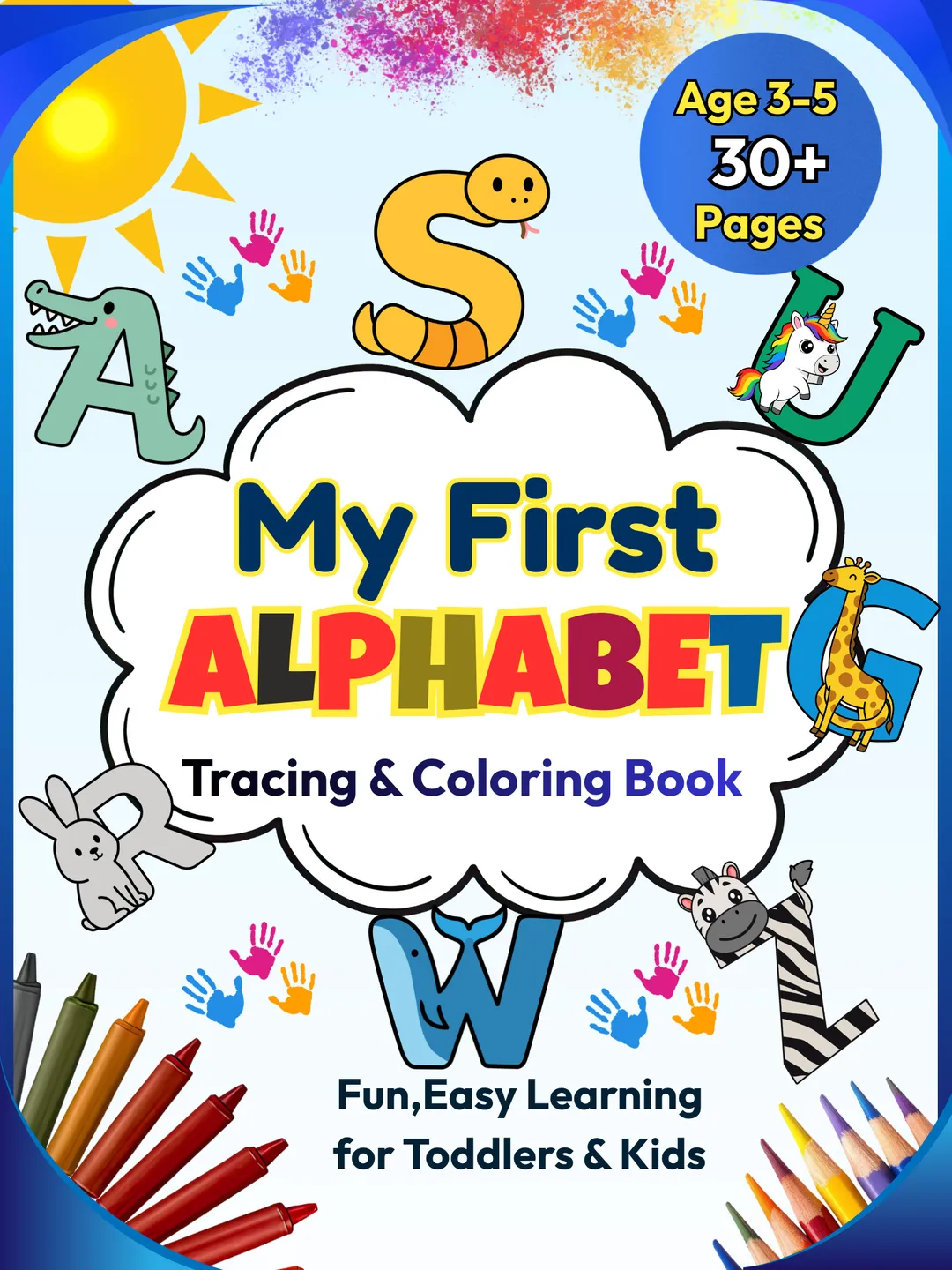 Alphabet Tracing & Coloring Book | 30+ Pages | Preschool Learning & Fun ...