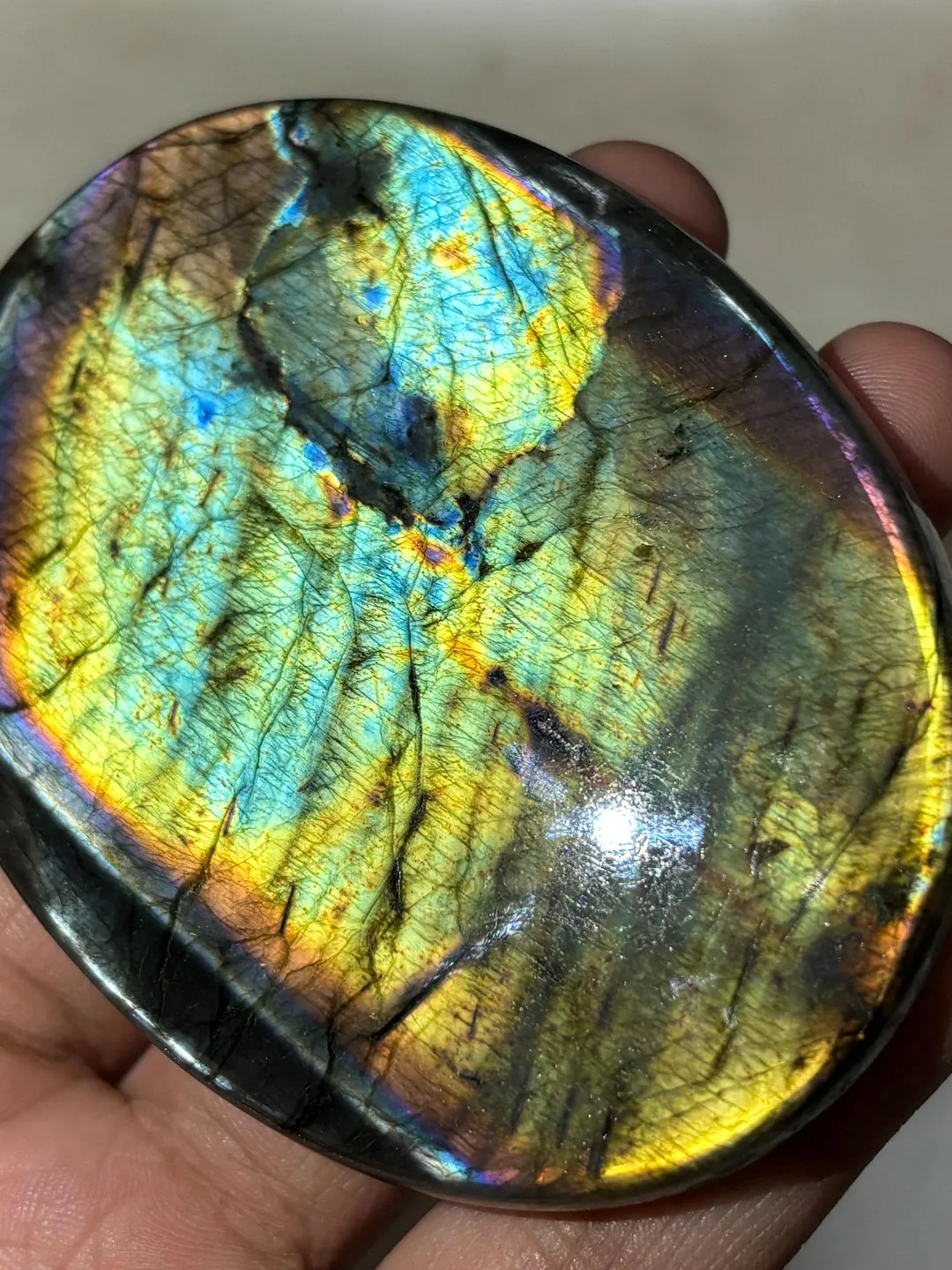 Spectrolite Cab Rare Finish Labradorite Gemstone with Vibrant Play of ...