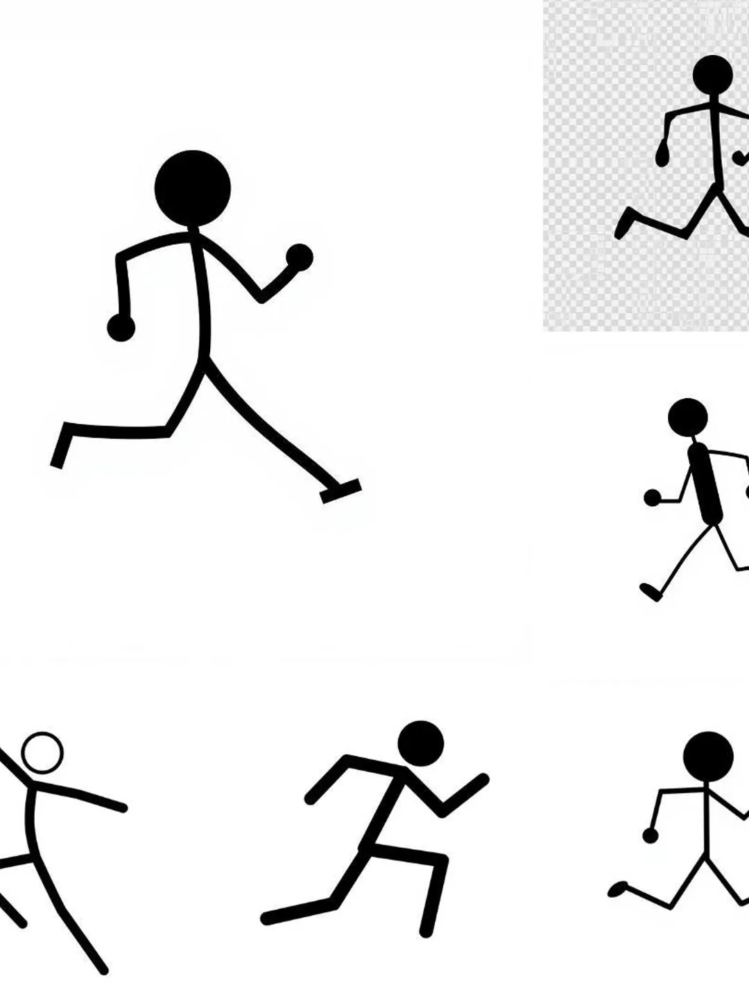 Stickman SVG PNG Bundle | Minimalist Clipart | Simple Figure Design Cut ...