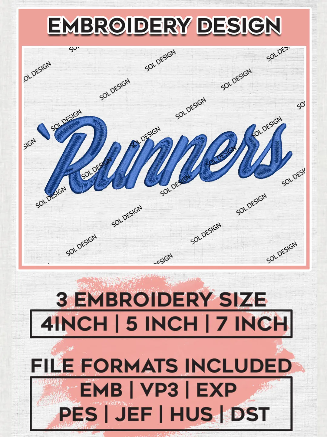 NCAA Runners Team Writing Logo Embroidery Design Files, NCAA Cal State ...