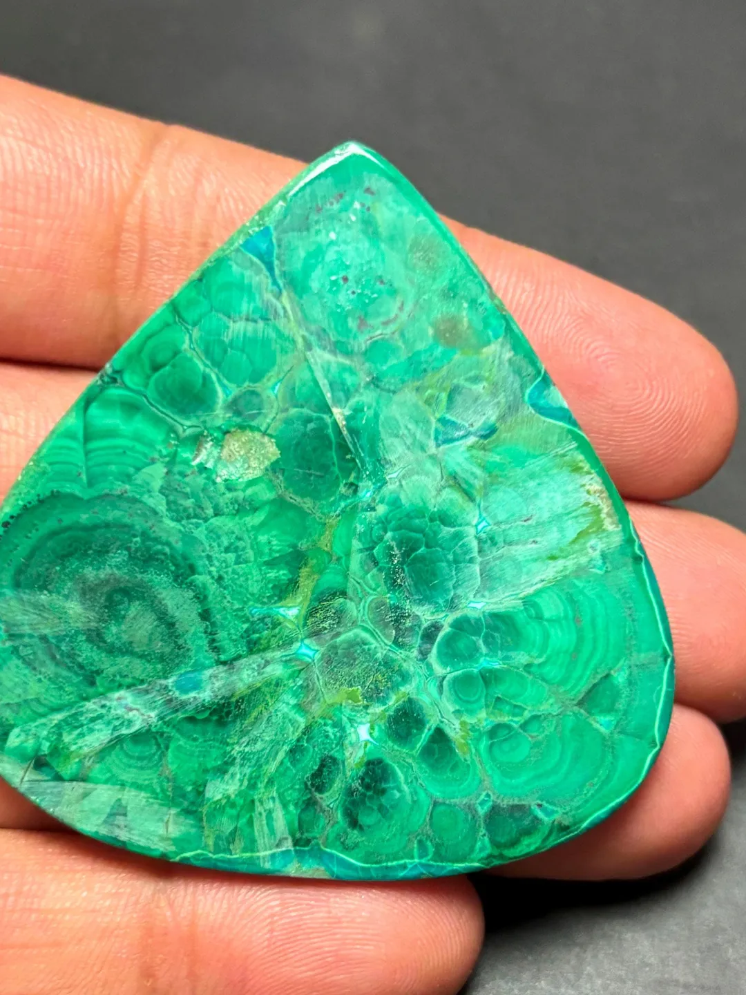 Natural Malachite Cabochon Loose Semi Precious Flat Back Gemstone