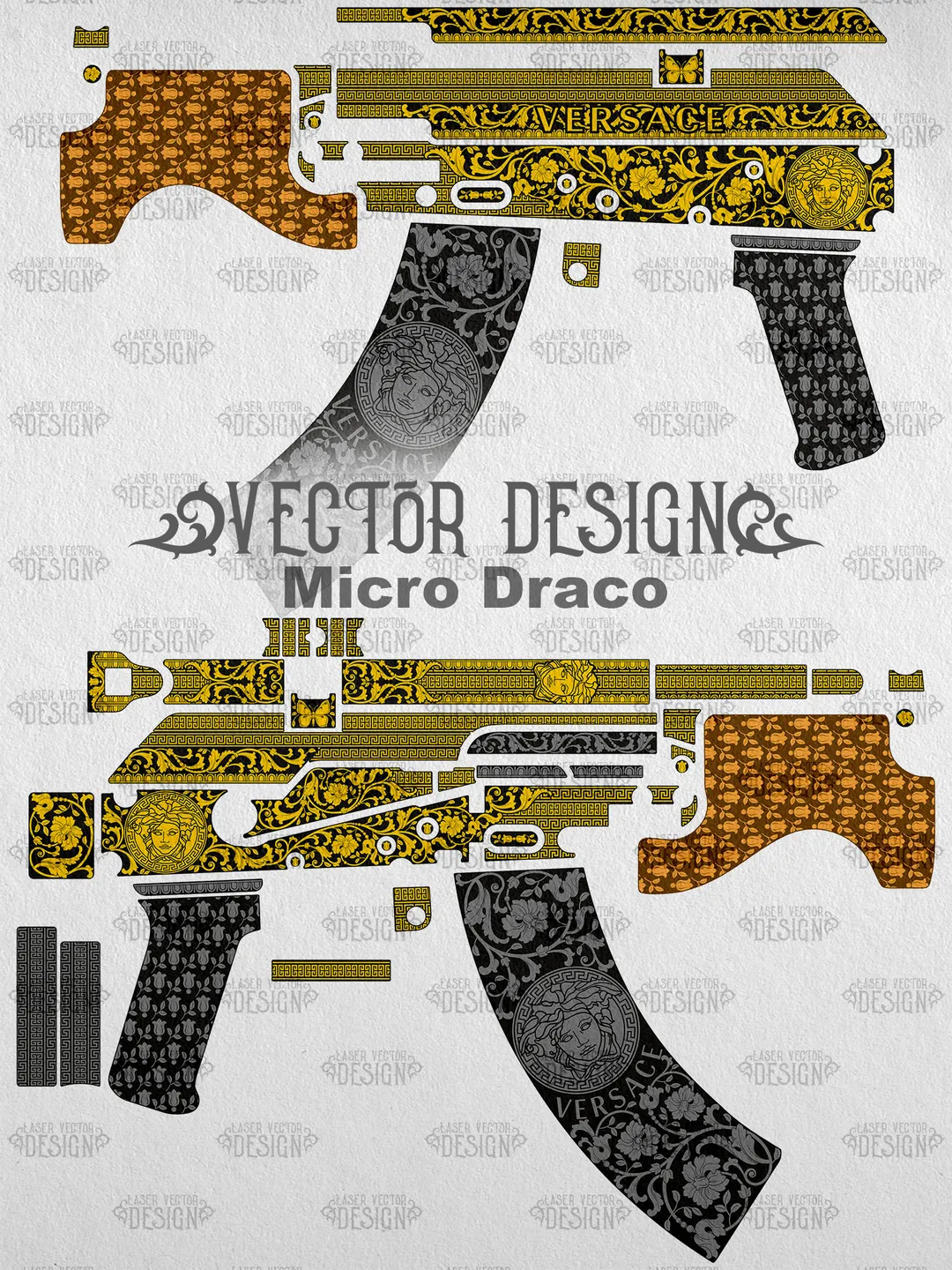 VECTOR DESIGN Micro Draco Versace scrollwork