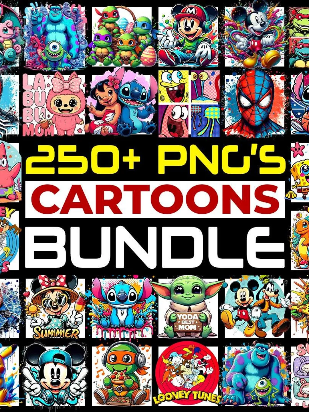 250+ Cartoon Mega Bundle Png, Cartoon characters, Cartoon Clipart ...