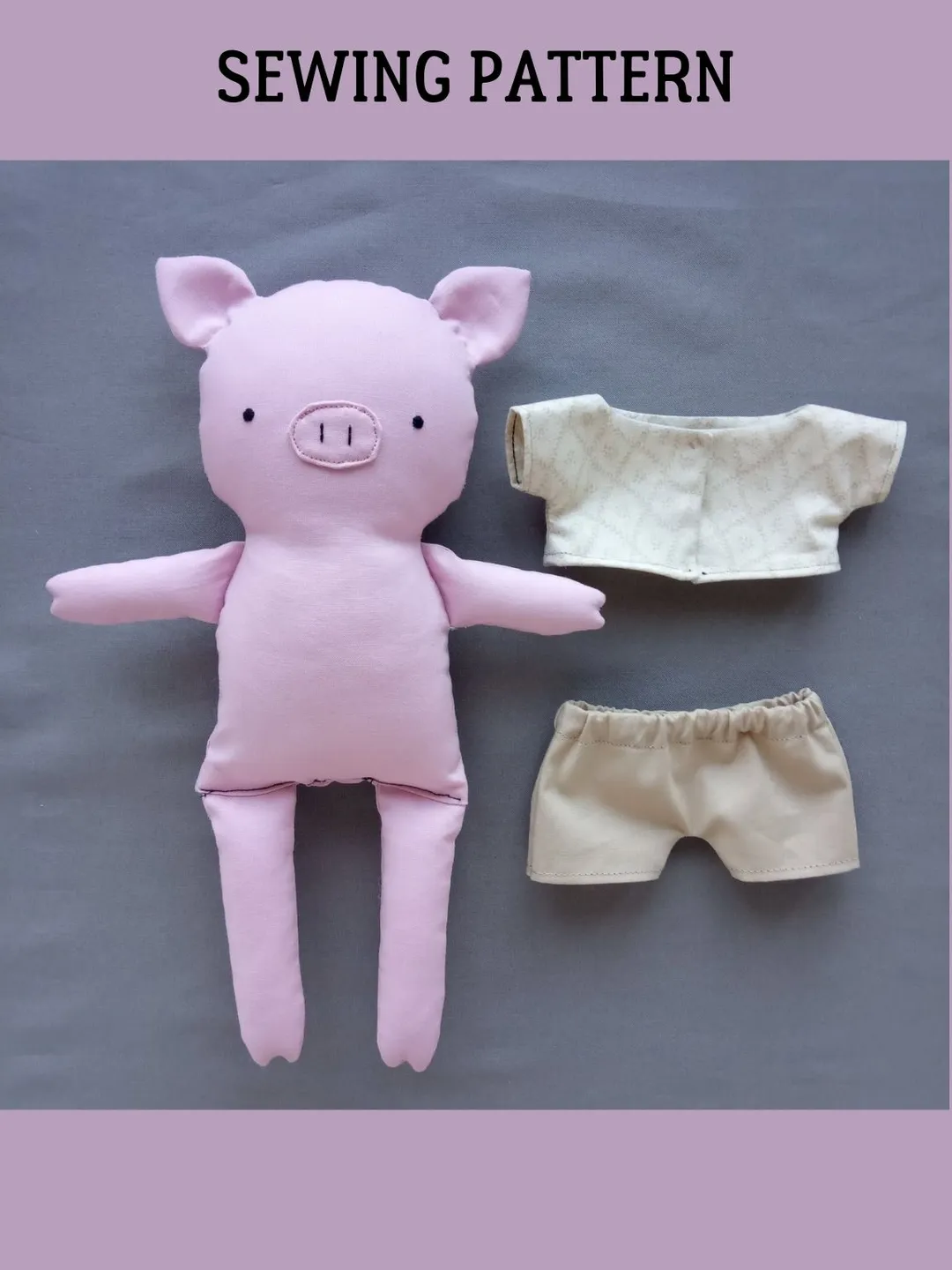 Pig Doll Easy Sewing Pattern PDF